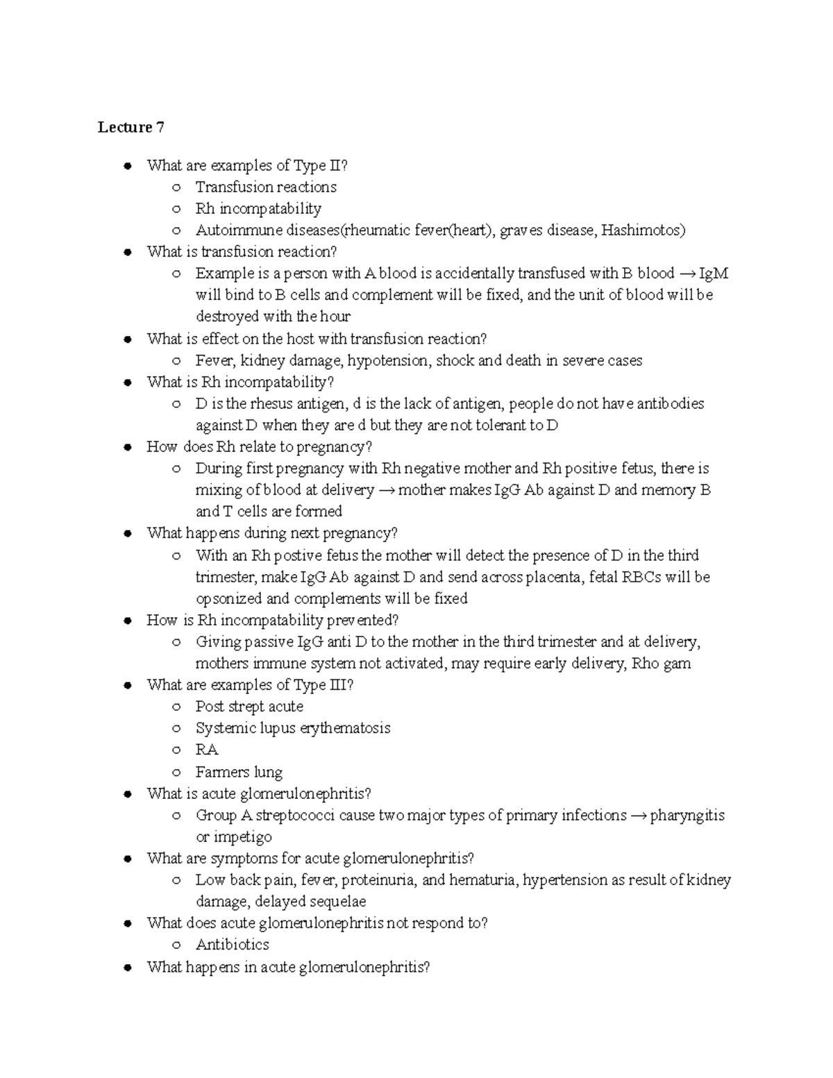 Microbiology Midterm 3(L7-8) - Lecture 7 What are examples of Type II ...