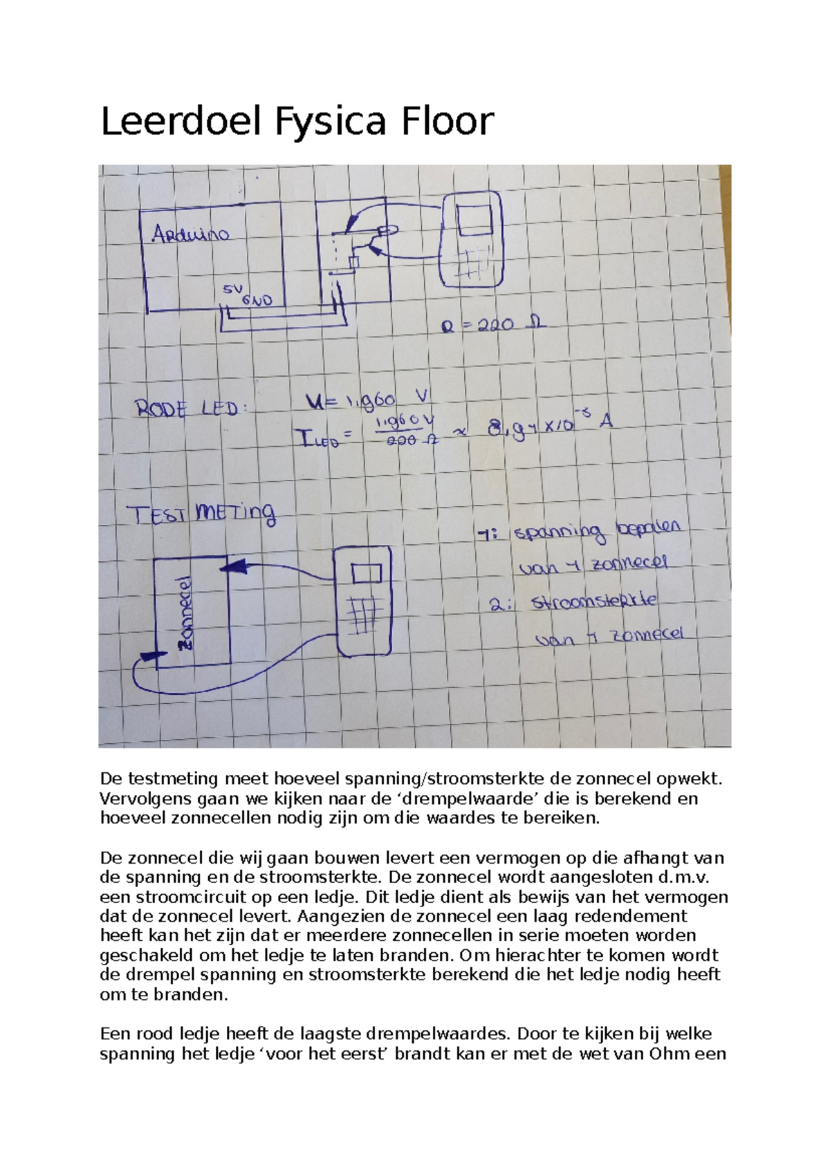 Leerdoel Fysica Floor - def - Leerdoel Fysica Floor De testmeting meet ...