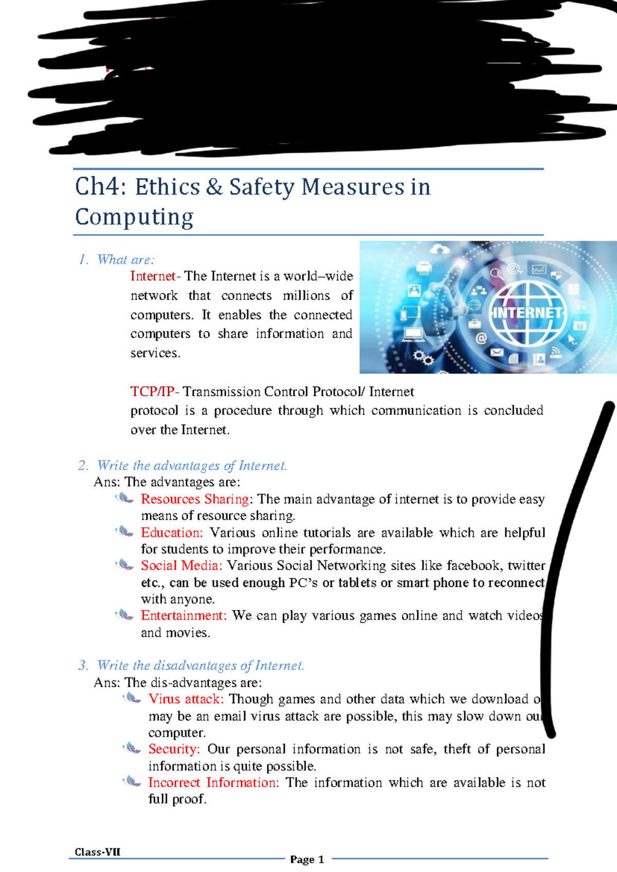 Ethics - Many things - Dept. of Computer Science Class- VII Ch4: Ethics ...