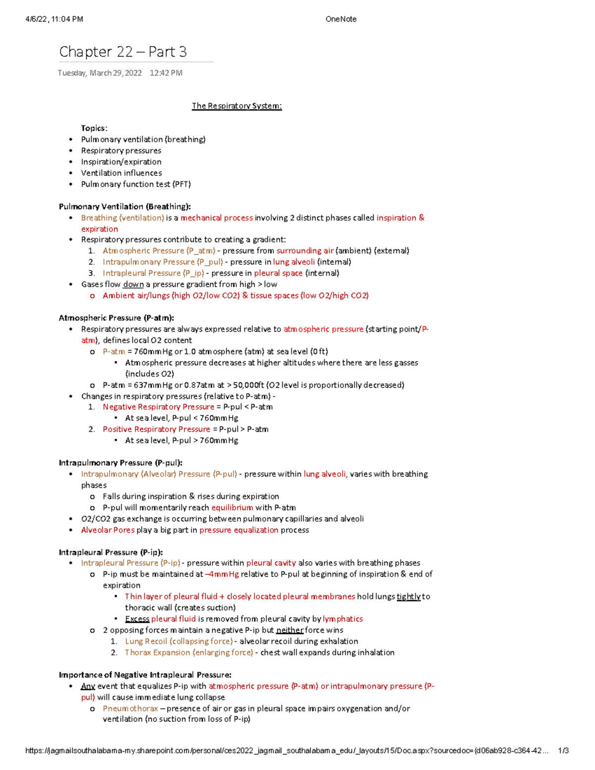 Chapter 22 - Part 3 - 4/6/22, 11:04 PM OneNote - Studocu