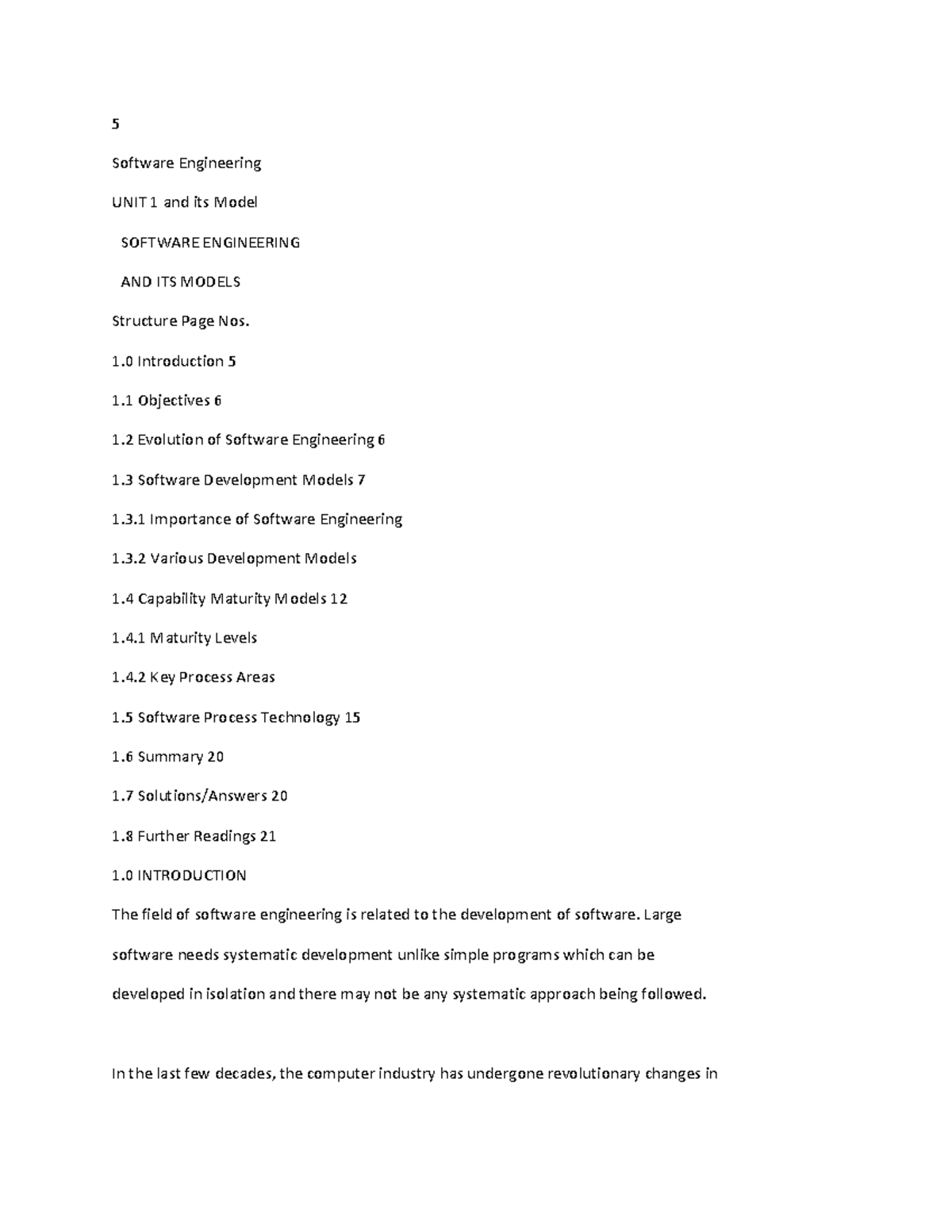 Software engineering 1 - 5 Software Engineering UNIT 1 and its Model ...