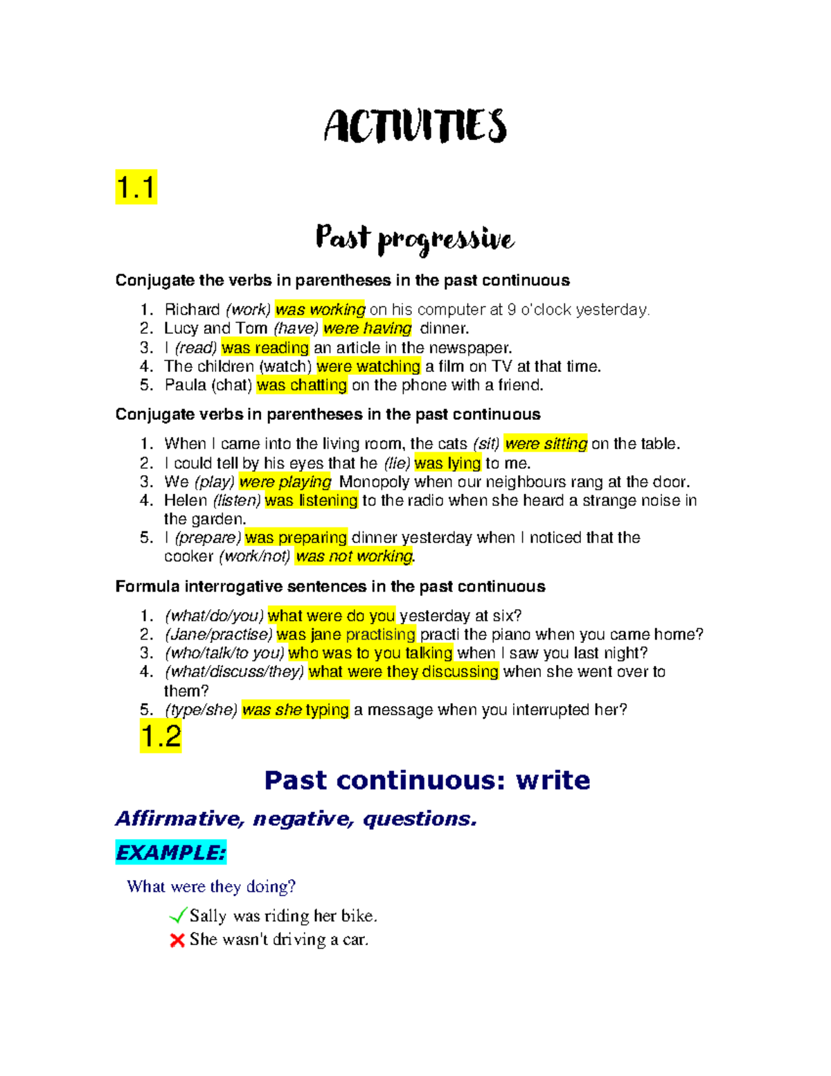 Inbound 598911758088007938 ACTIVITIES 1 Past Progressive Conjugate