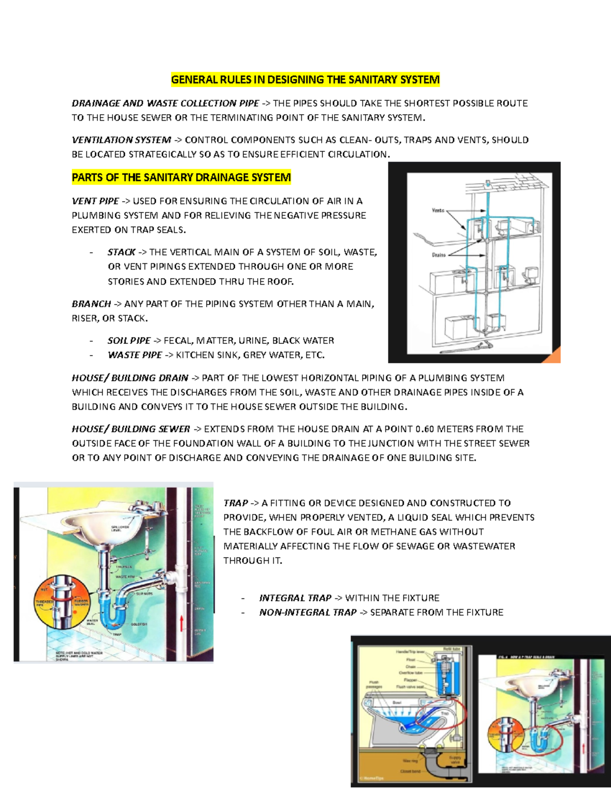 Module 3 AND 4 Plumbing - bu reviwer - GENERAL RULES IN DESIGNING THE ...