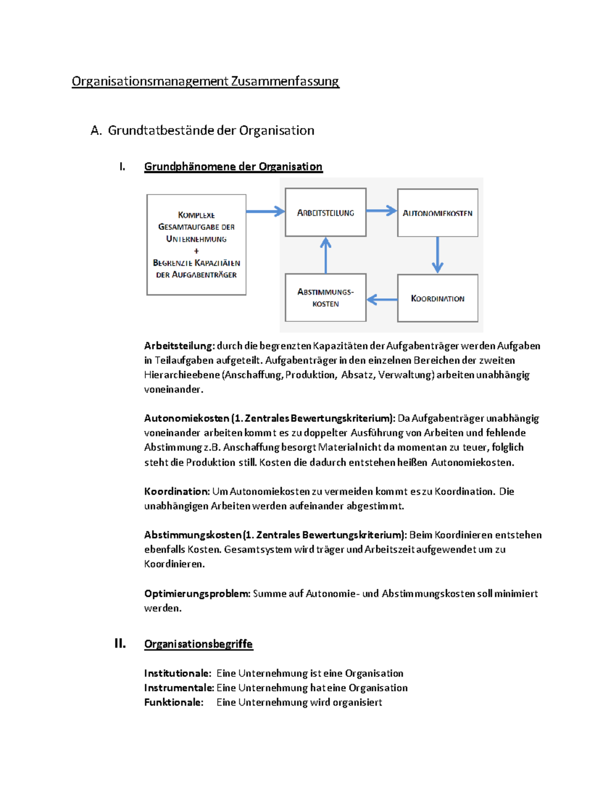 Orga Zusammenfassung - Warning: TT: undefined function: 32 Organisationsmanagement ...