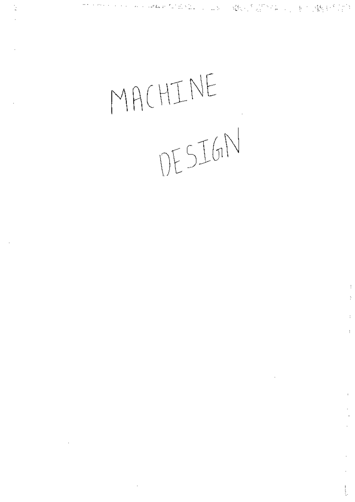 Lecture notes - Machine design - 2016 - Studocu