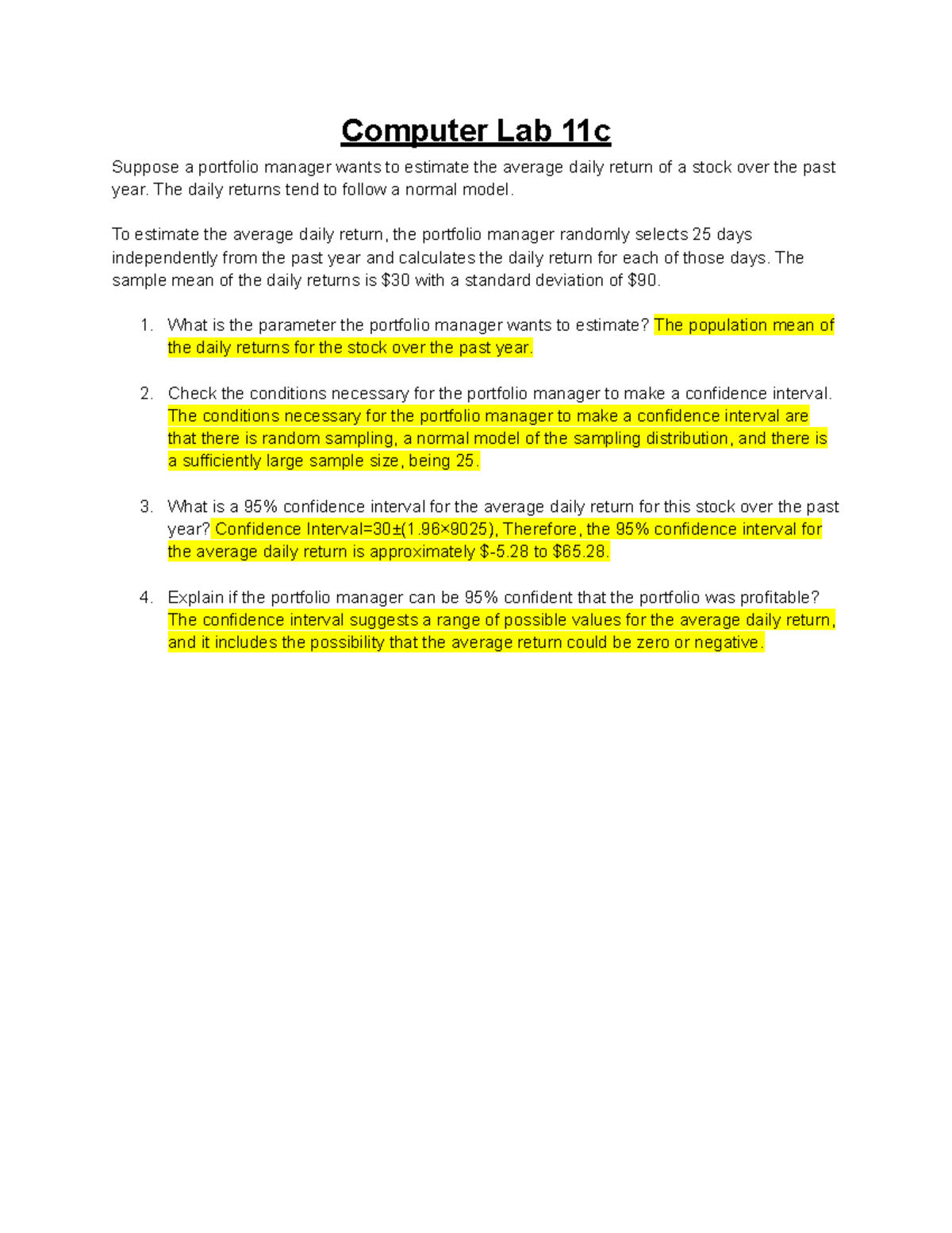 Alex Lehman Computer Lab 11c - Computer Lab 11c Suppose a portfolio manager wants to estimate ...