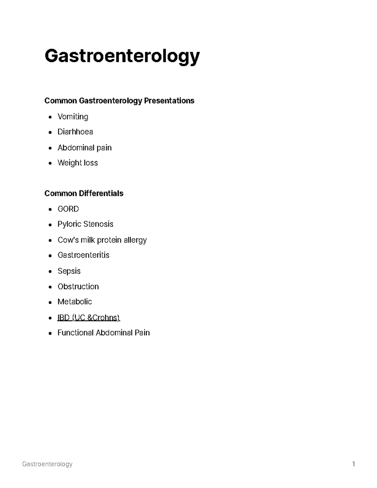 Paediatric Gastroenterology - Gastroenterology Common Gastroenterology ...