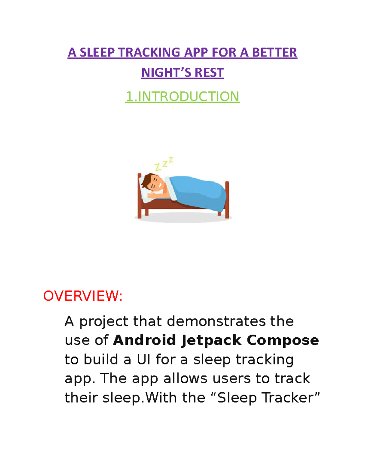Sleep Tracking APP Gautham - A SLEEP TRACKING APP FOR A BETTER NIGHT’S ...