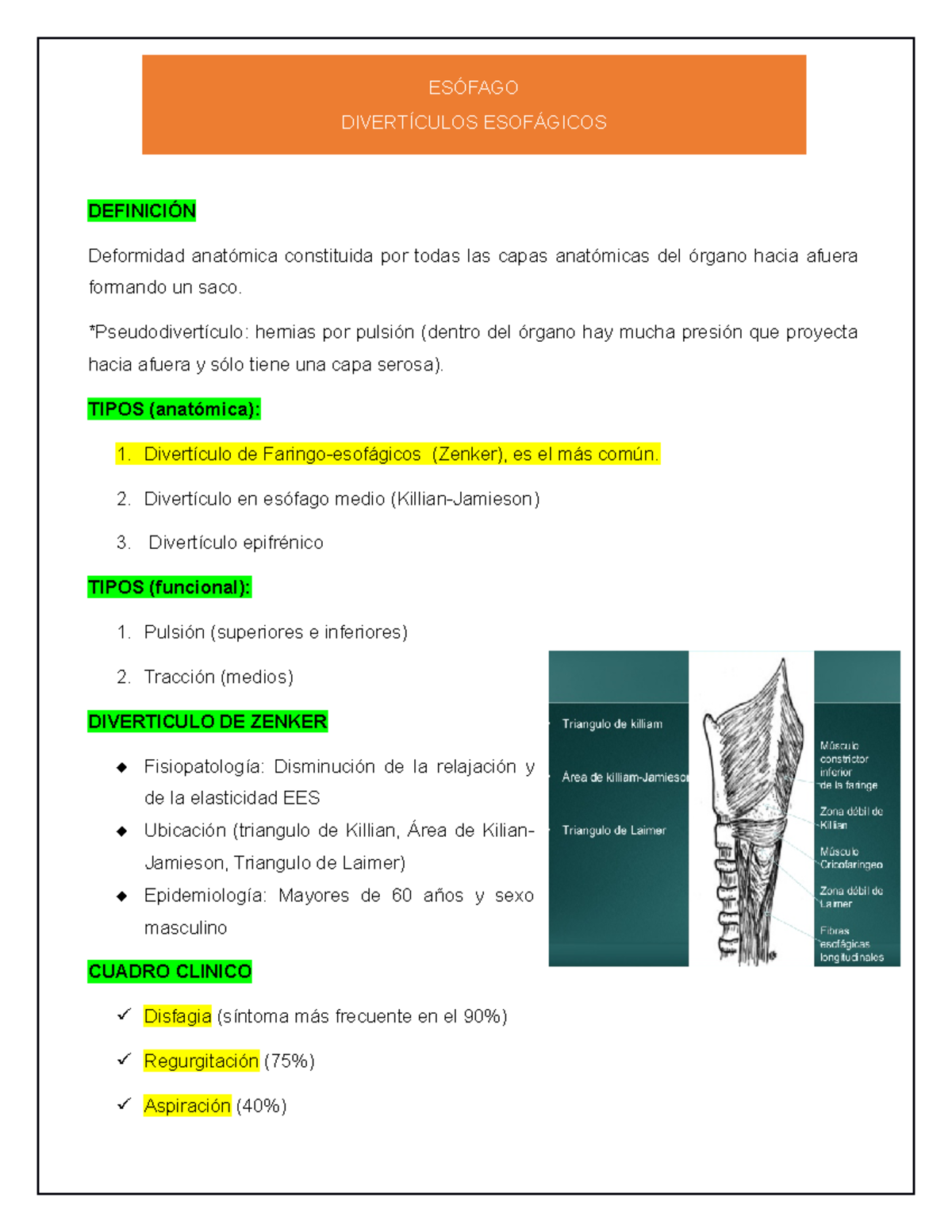 Divertículos esifagico y esofago barret - DEFINICIÓN Deformidad ...