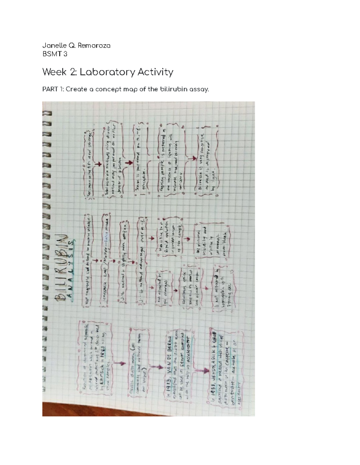 Week 2 Laboratory Activity - Janelle Q. Remoroza BSMT 3 Week 2: Laboratory Activity PART 1 ...