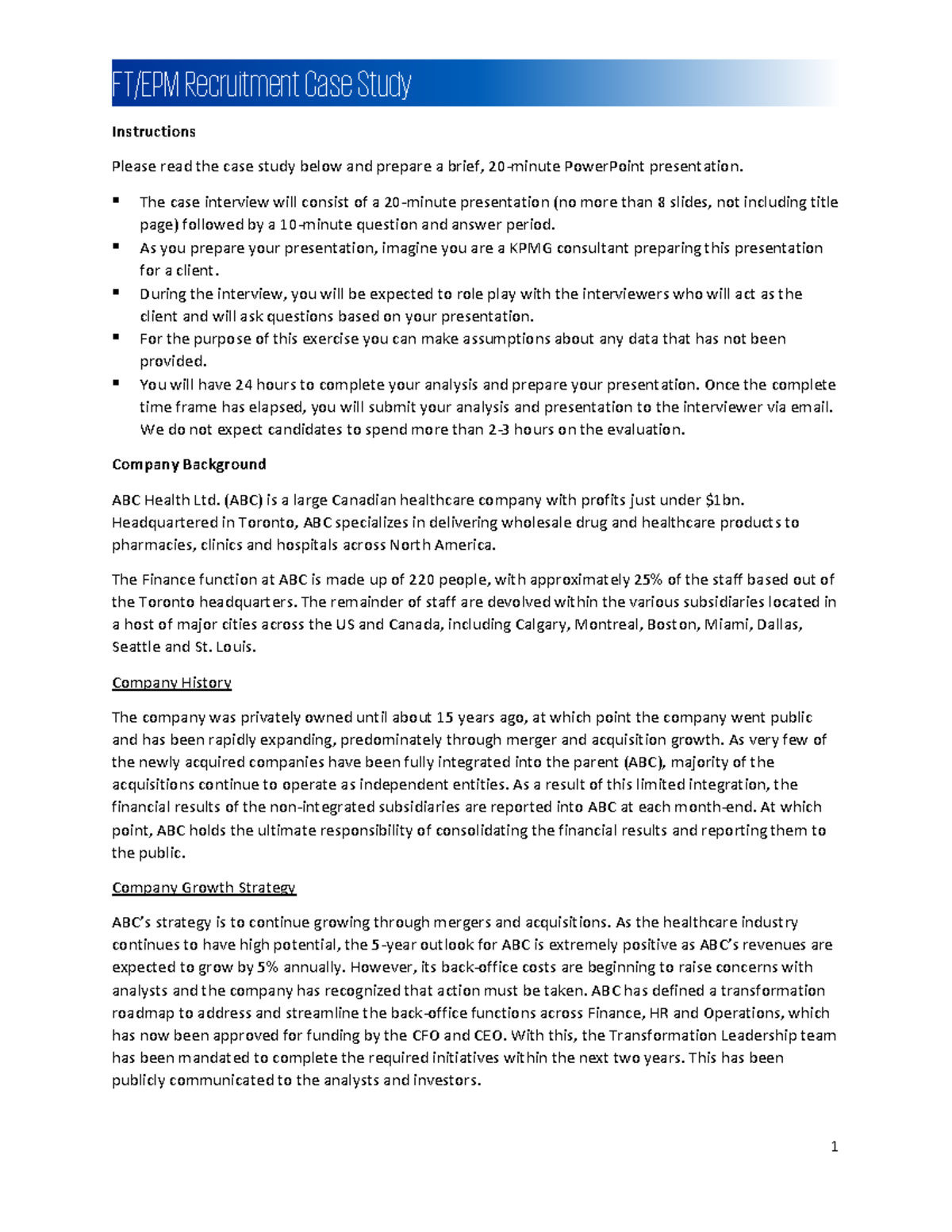 FT-EPM Case Study 2021 v1 - FT/EPM Recruitment Case Study 1 ...