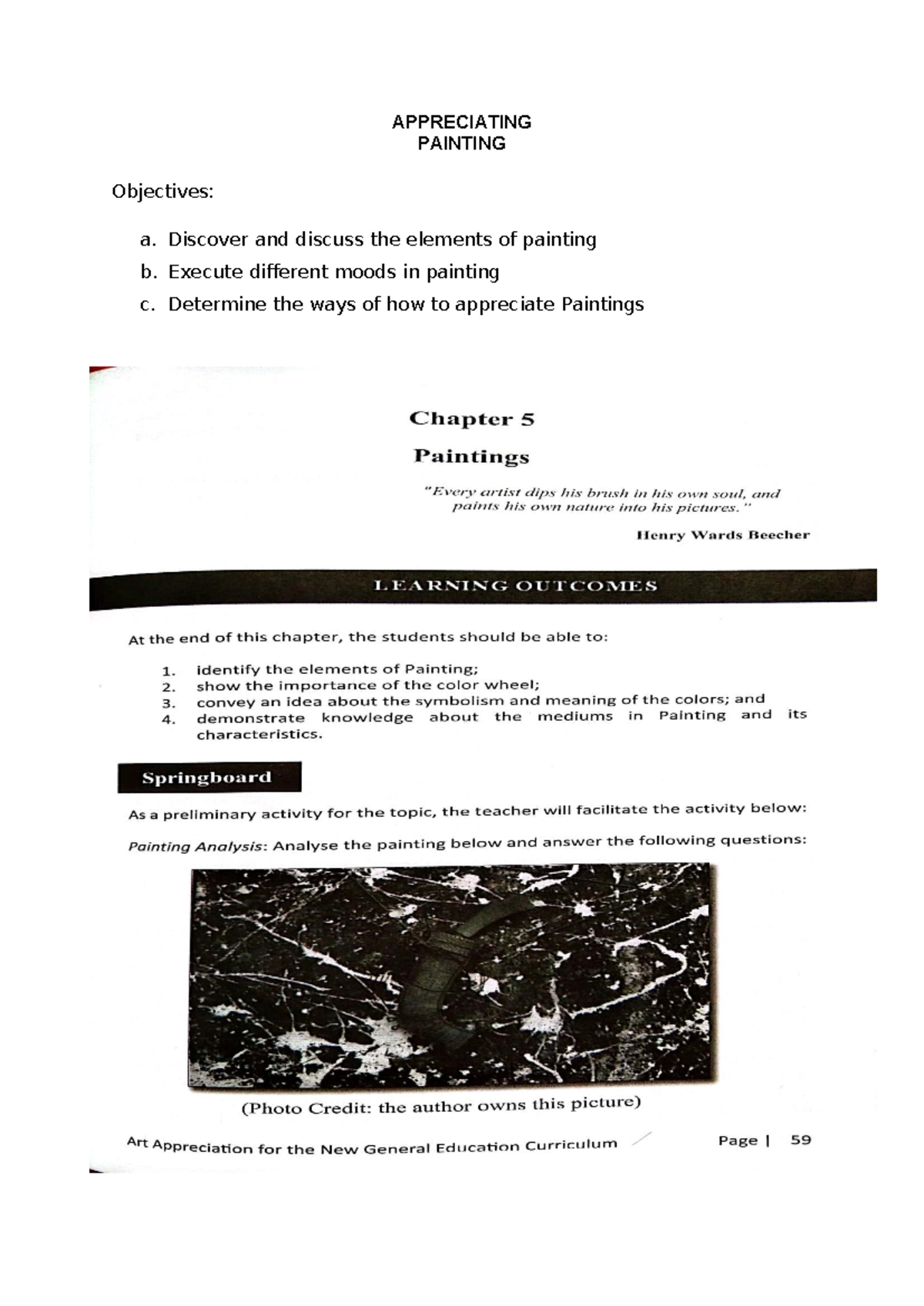 Lesson-1.-Appreciating-Painting - APPRECIATING PAINTING Objectives: a ...