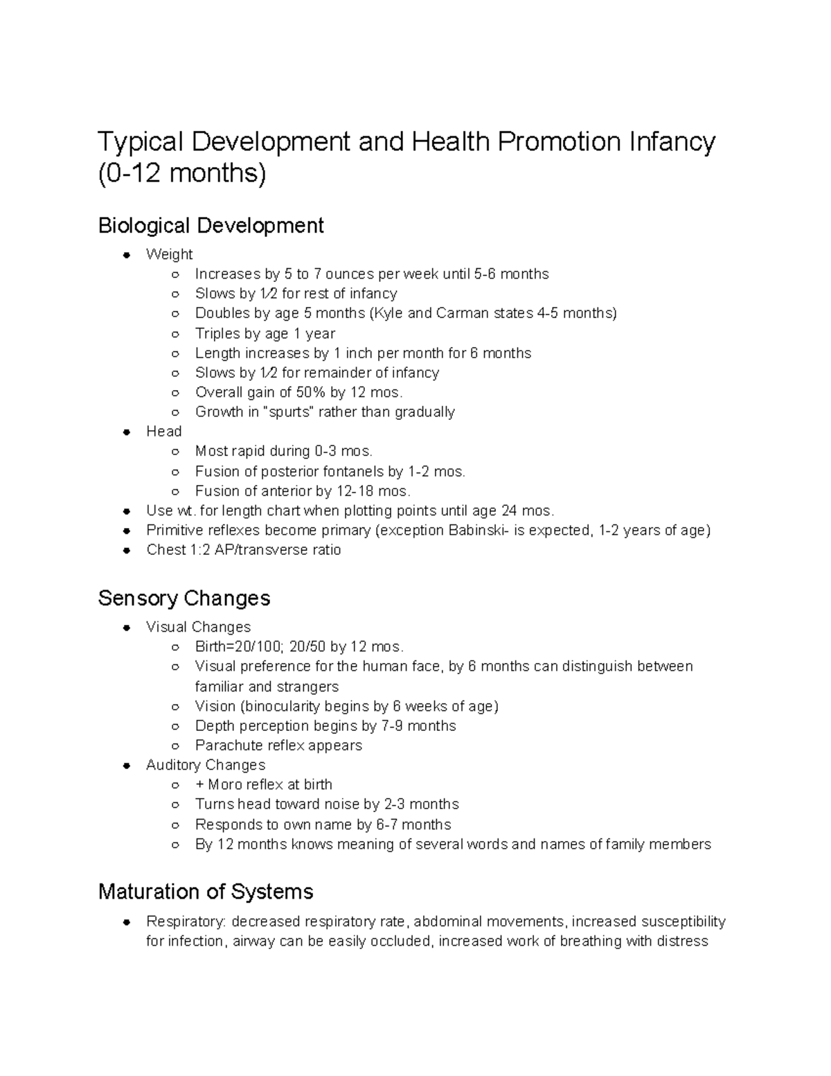 Infant Growth and Development - Typical Development and Health ...