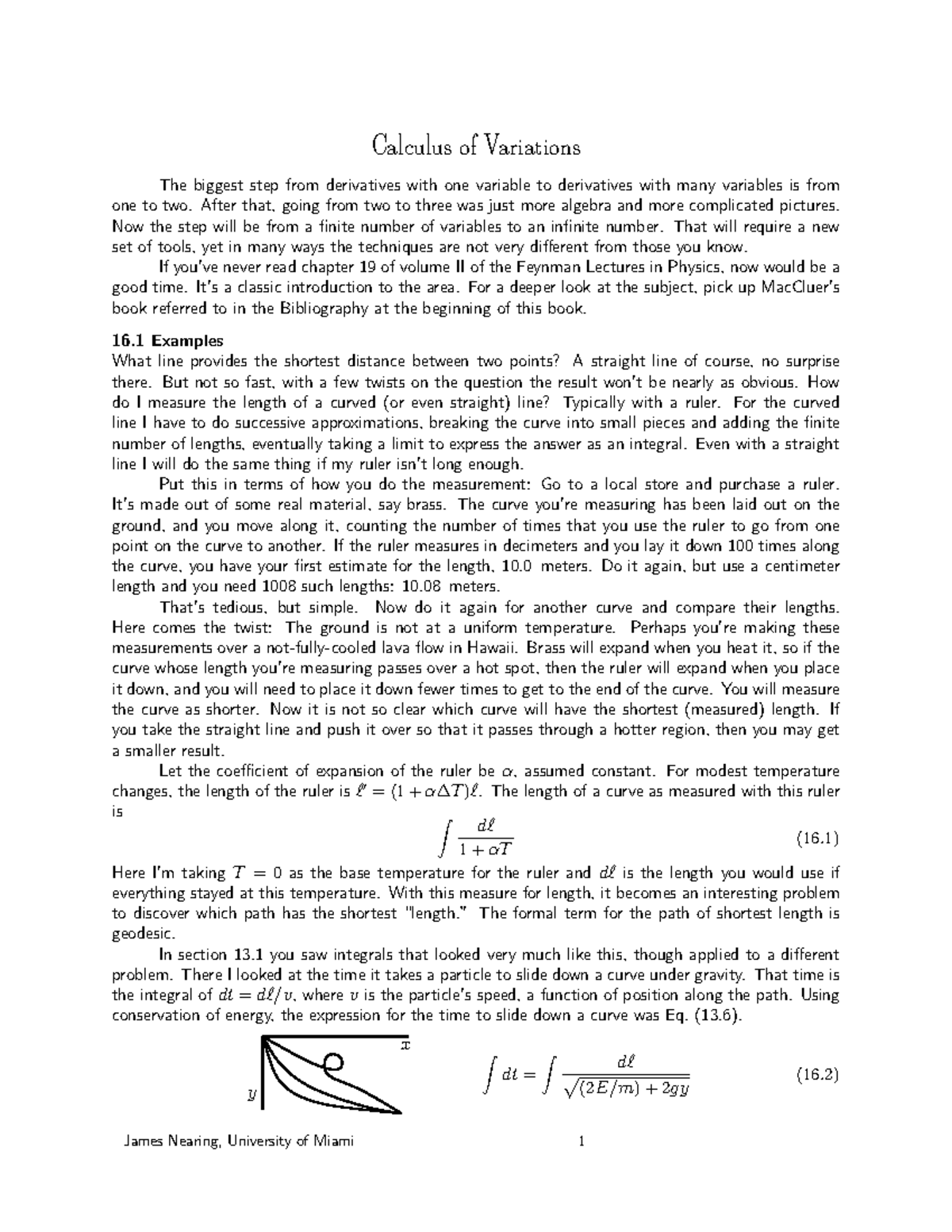 Variational - lecture notes - Calculus of Variations The biggest step ...