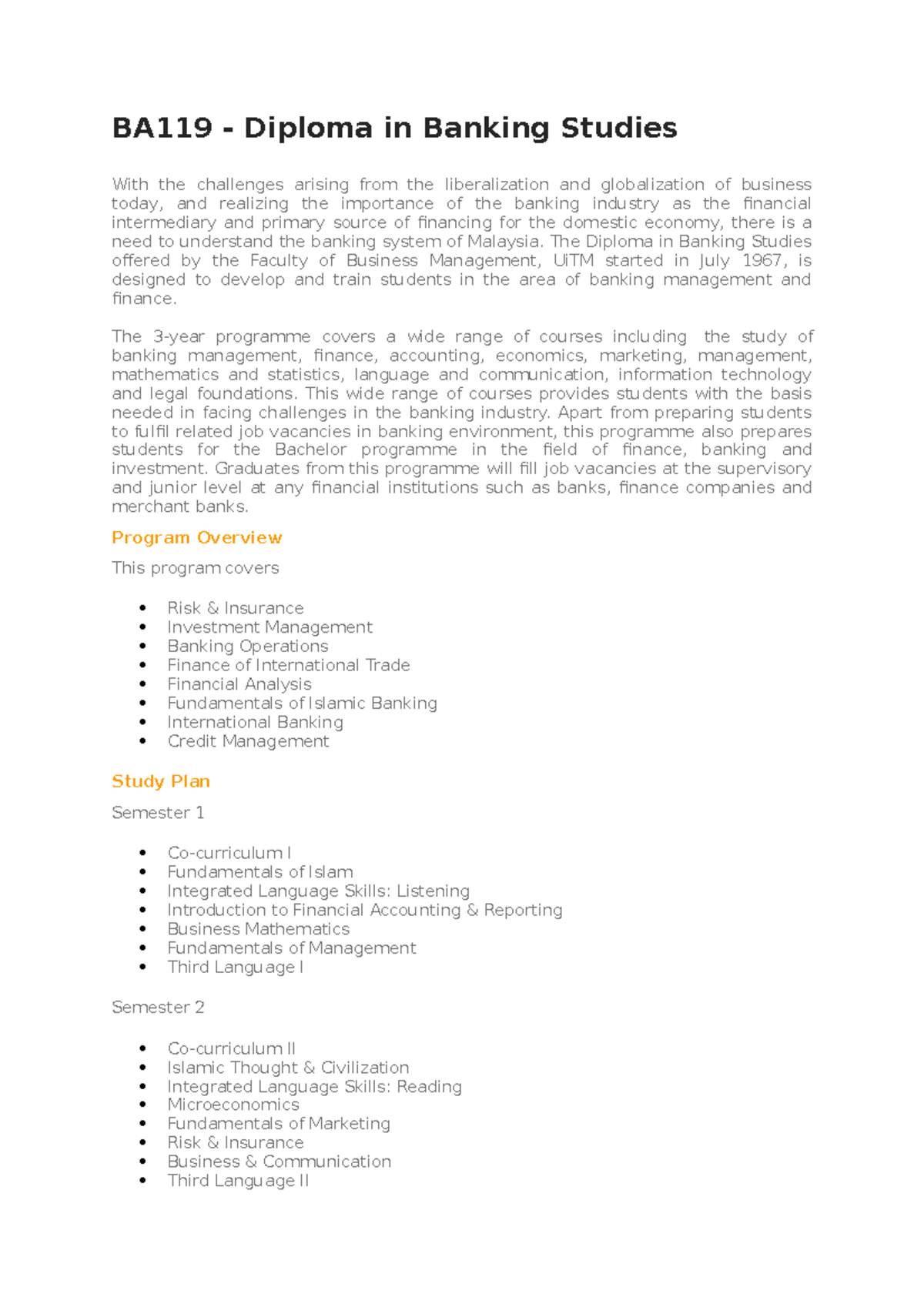 BA119 - vdbgd - BA119 - Diploma in Banking Studies With the challenges ...