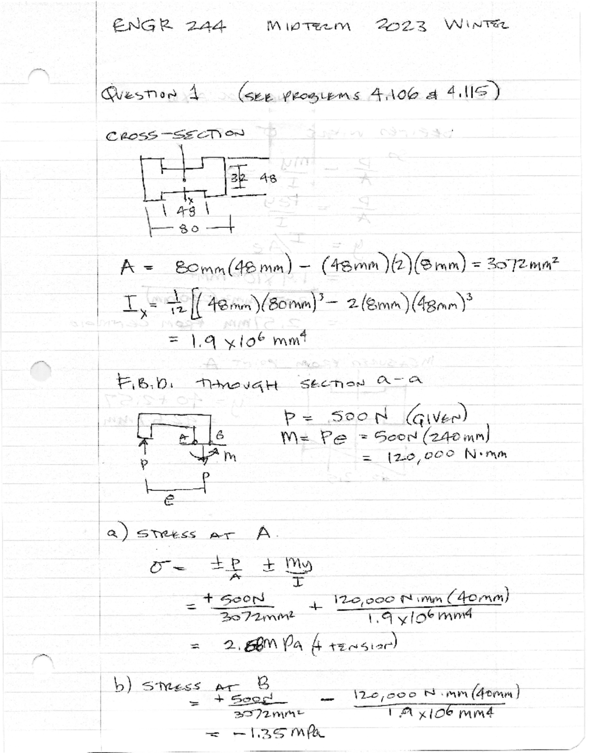 ENGR 244 Midterm solutions - ENGR 244 - Studocu ENGR 244 Midterm solutions - ENGR 244 - Studocu