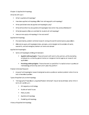 The Branches of Anthropology - The Branches of Anthropology ...