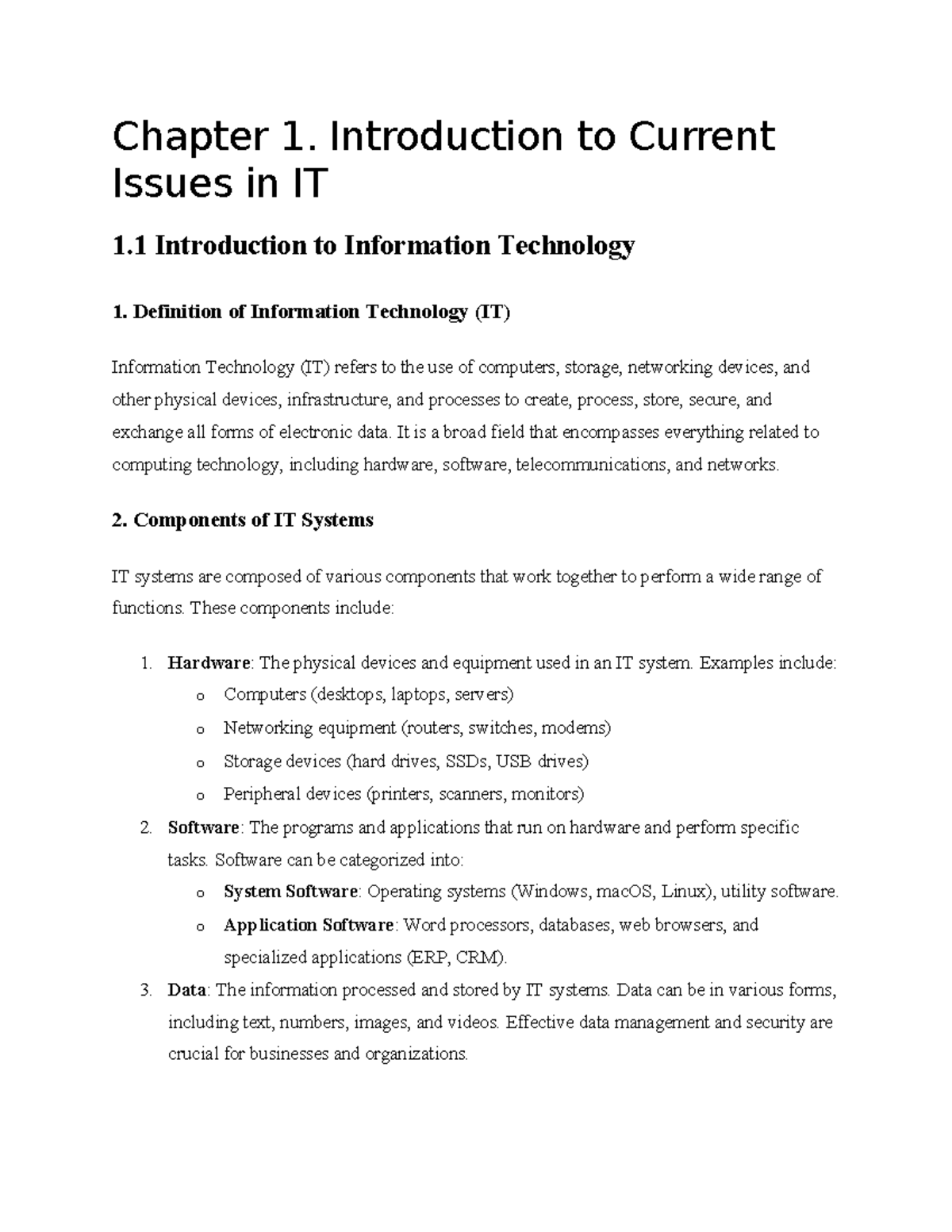 Chapter one handout - project - Chapter 1. Introduction to Current ...