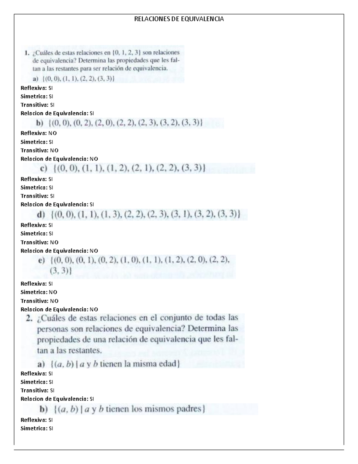 Relaciones De Equivalencia - Warning: TT: undefined function: 32 Warning: TT: undefined function ...