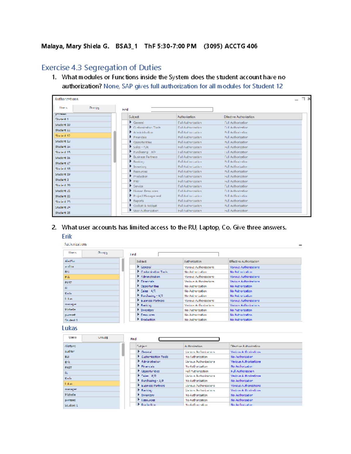 Malaya sap 4.3 4 - Malaya, Mary Shiela G. BSA3_1 ThF 5:30-7:00 PM (3095 ...