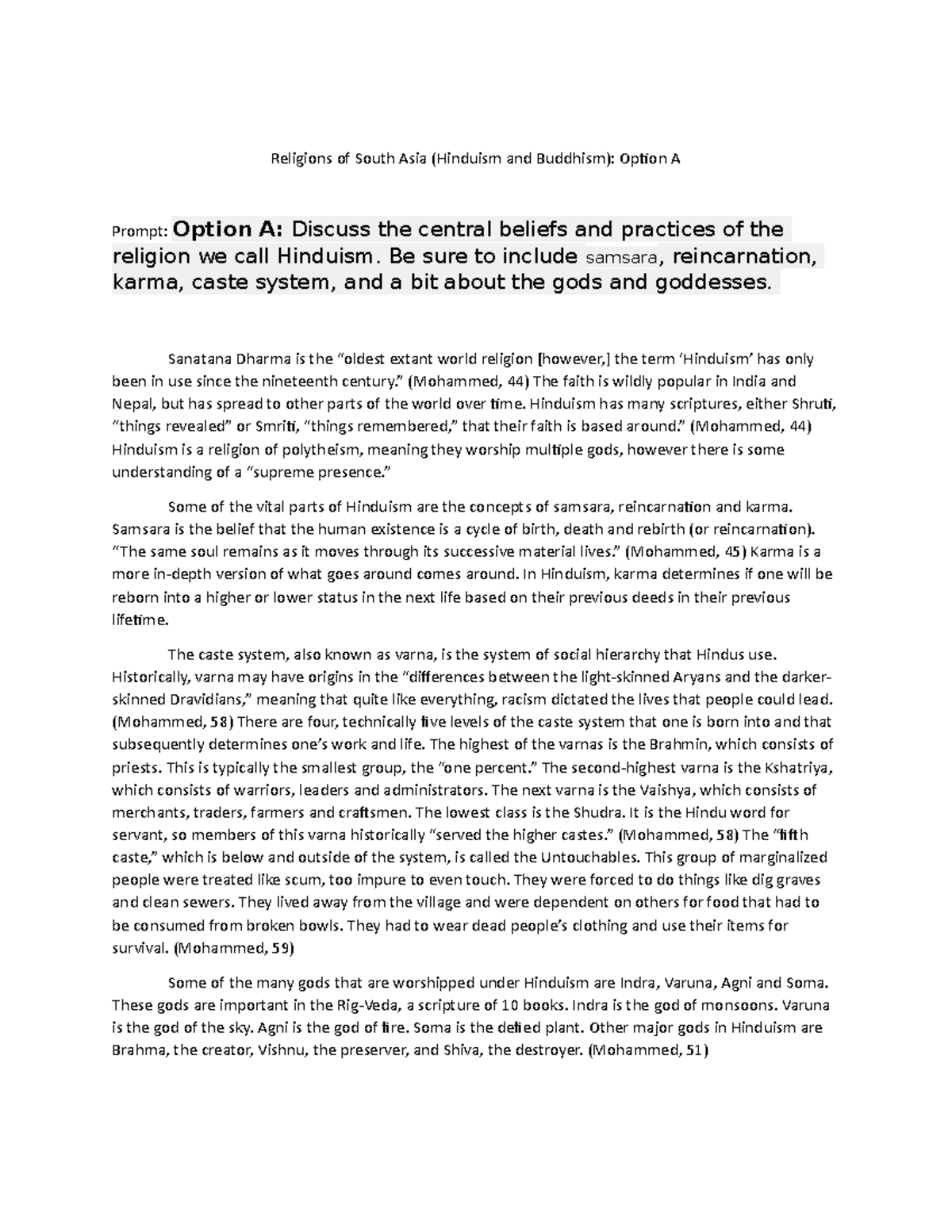 South asia religions- hinduism and buddhism notes - Religions of South ...