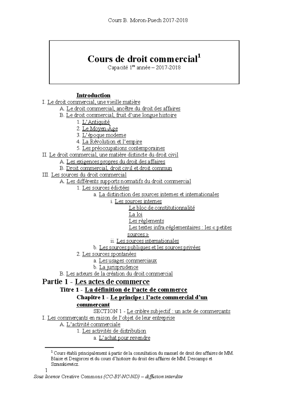 Microsoft word - cours droit commercial 1 docx 230302 155346 - 1 Cours ...