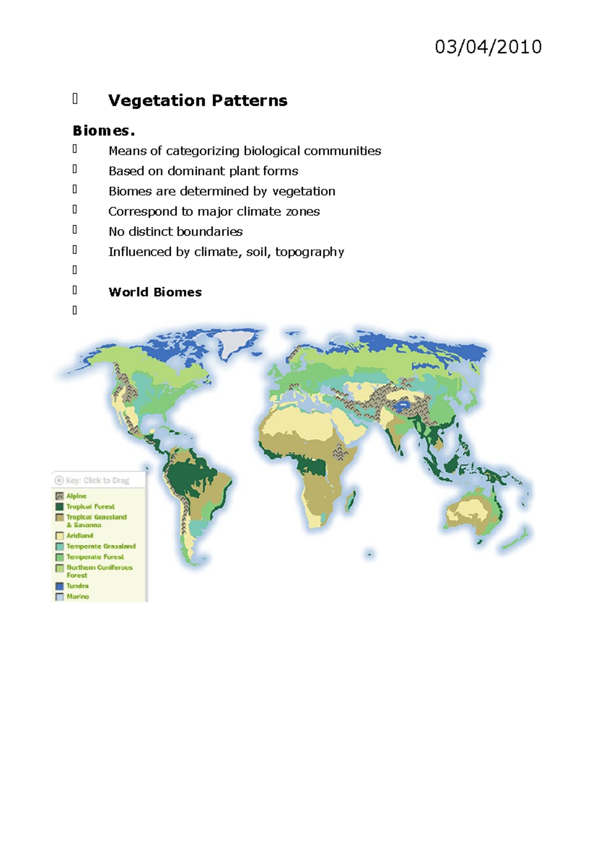 Lecture notes, lecture Vegetation Patterns - Comprehensive study notes ...