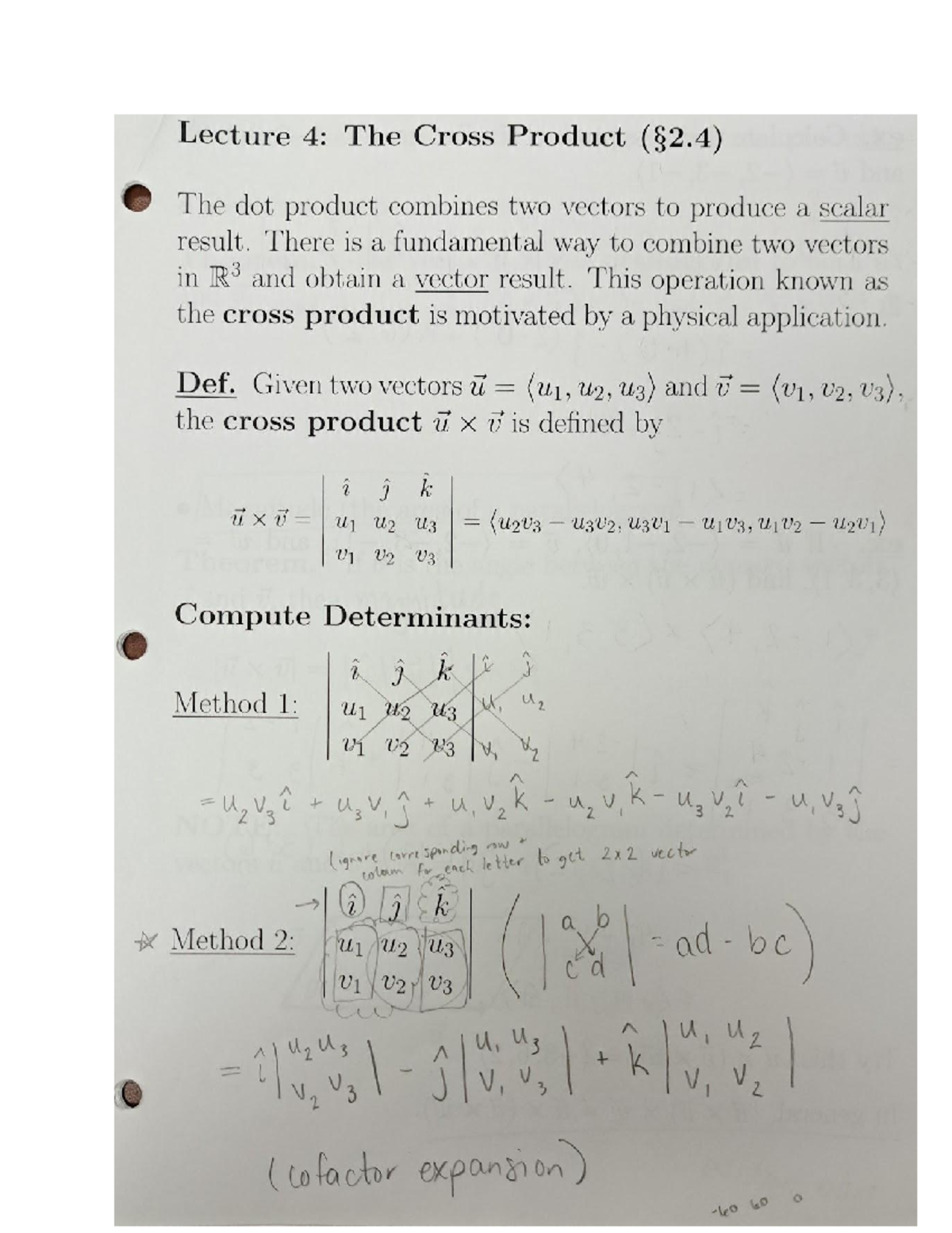 Lecture 4 Notes MAC 2313 - MAC 2313 - Studocu