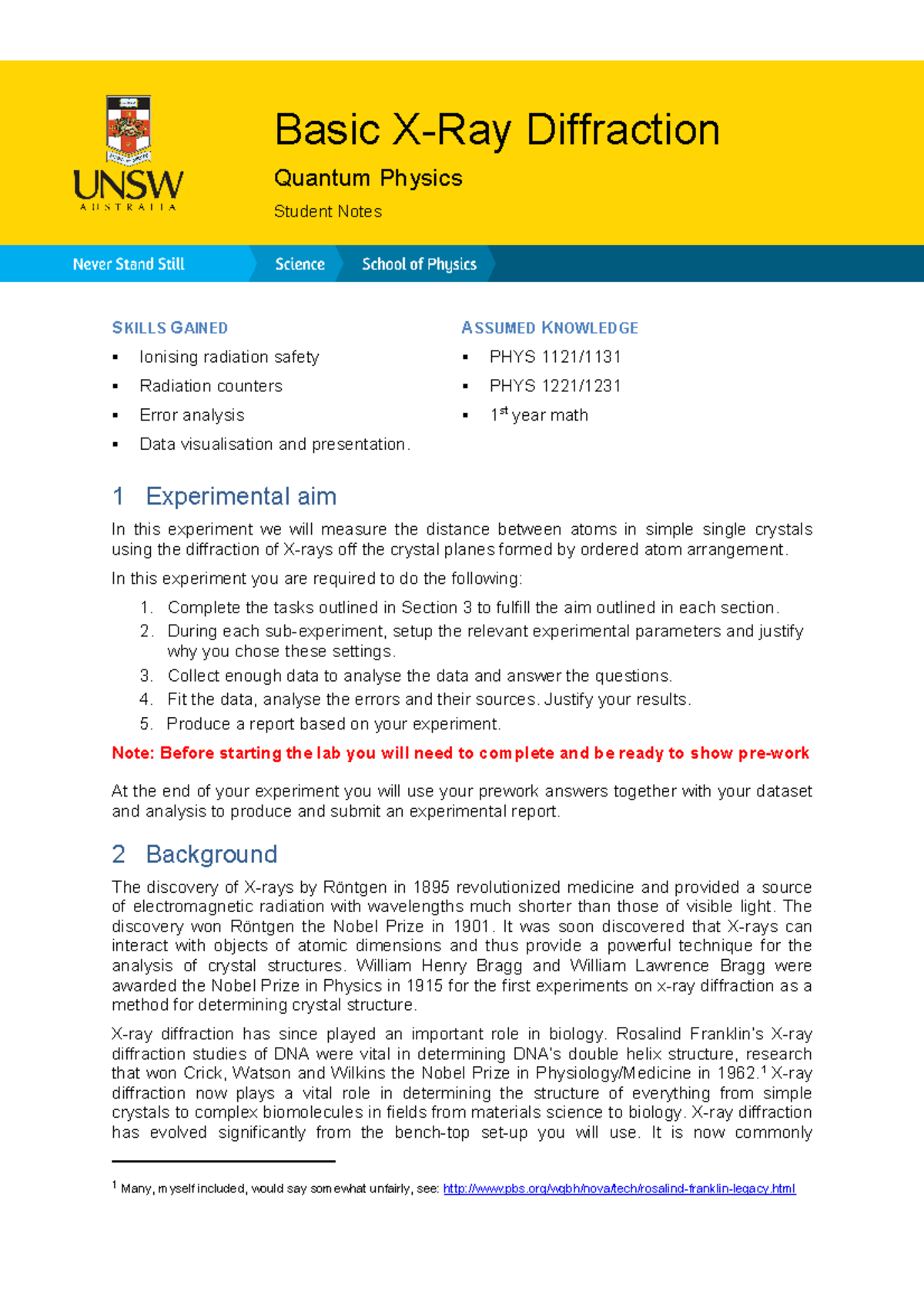 Basic XRD Student Notes V1.1 (1) - ####### SKILLS GAINED ASSUMED ...