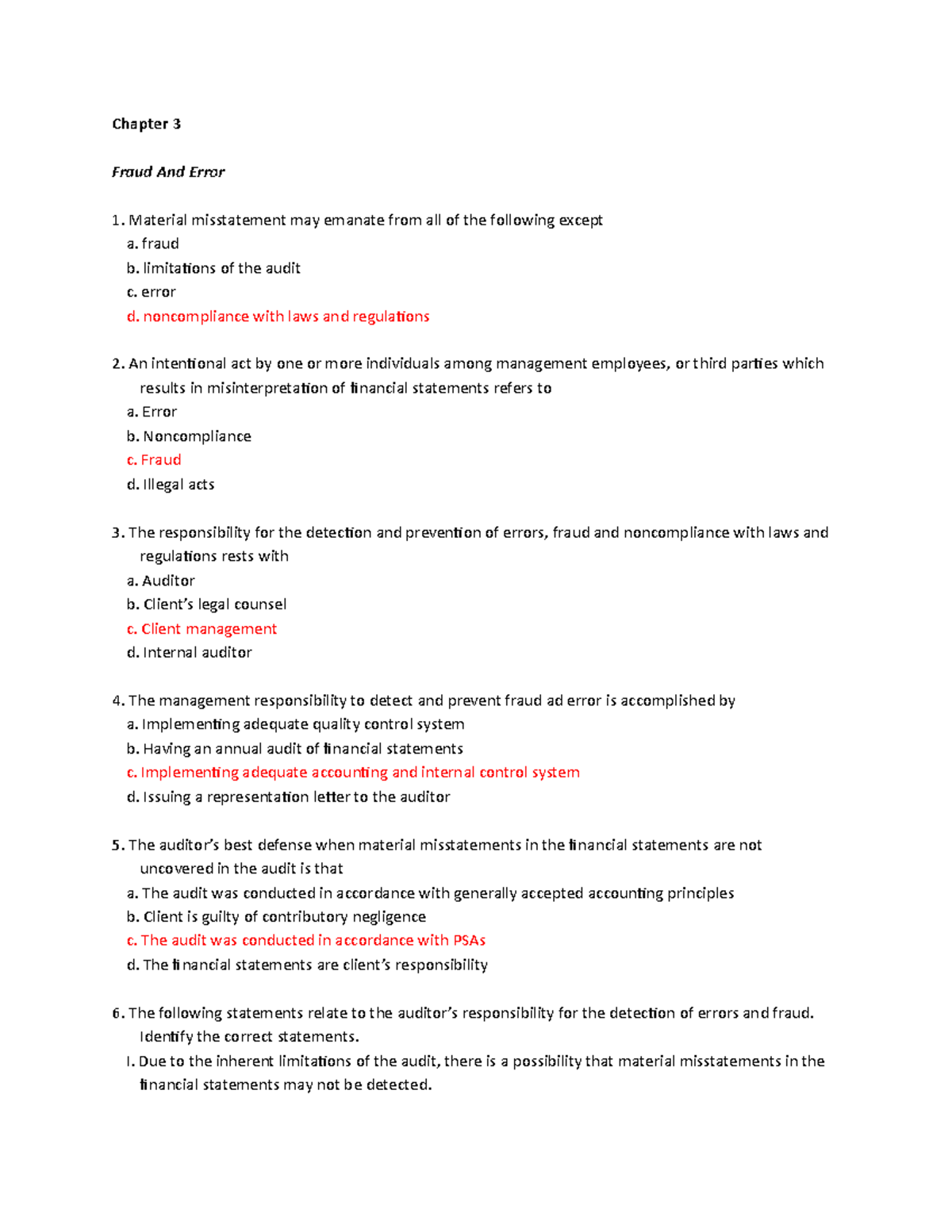 Chapter 3 - This would be helpful if the student will take the CPALE ...