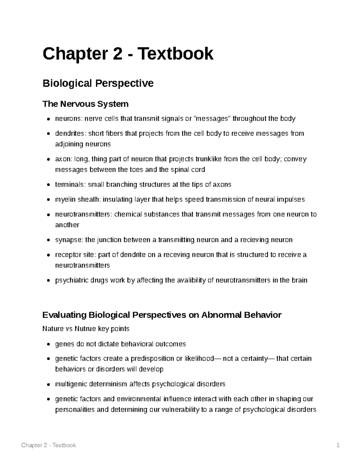 Chapter 2 - Textbook - Dr. Michael Stasio - Abnormal Psychology in a ...