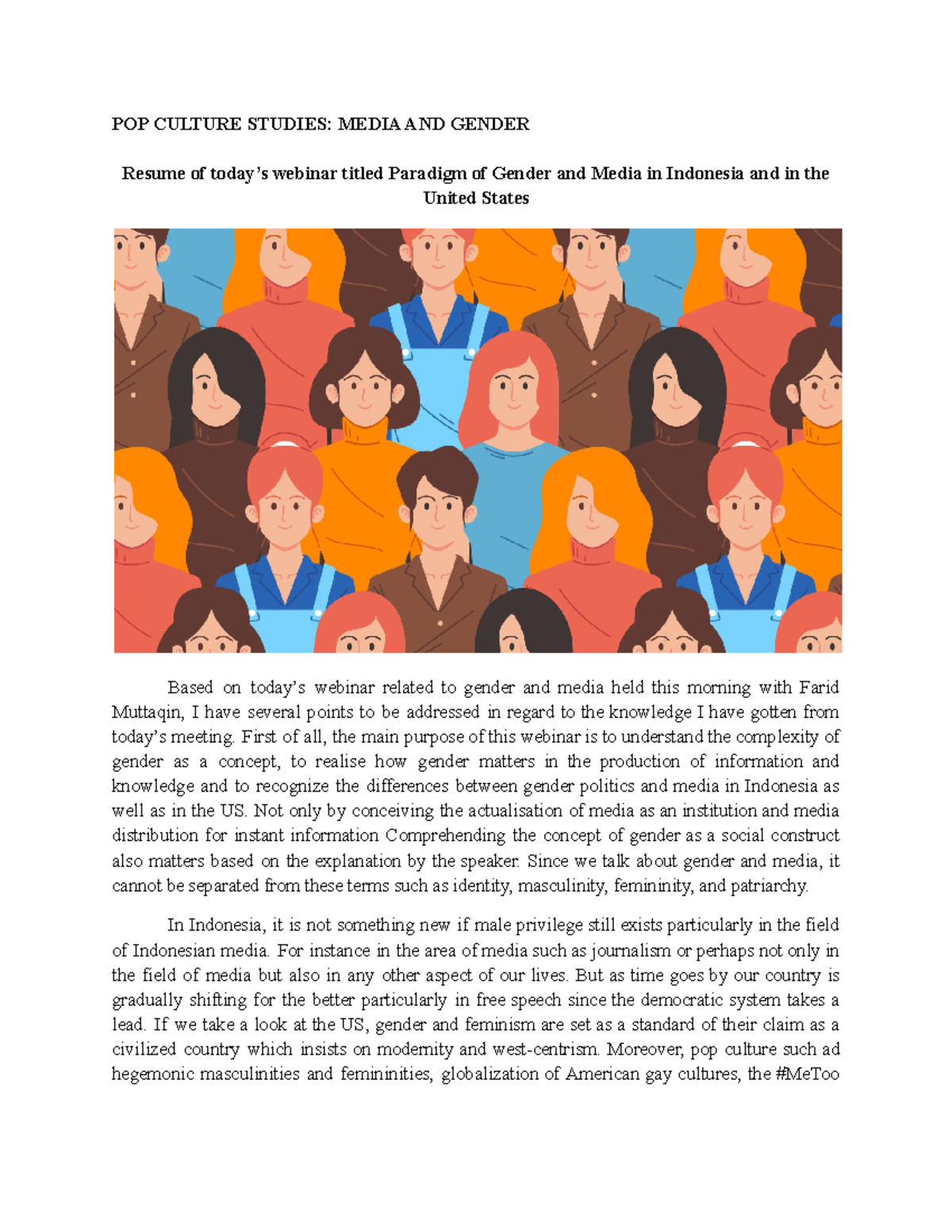 POP Culture Studies Media AND Gender - POP CULTURE STUDIES: MEDIA AND ...