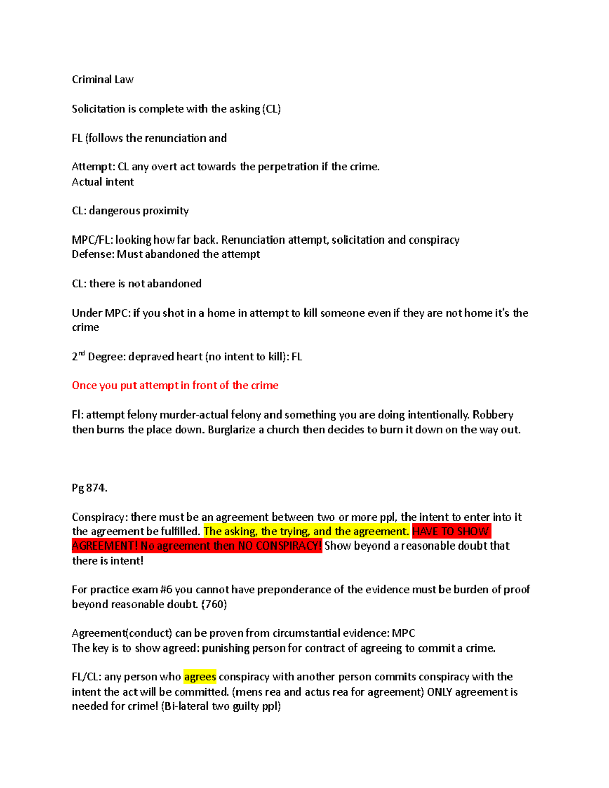 Criminal Law - Outline - Criminal Law Solicitation is complete with the ...