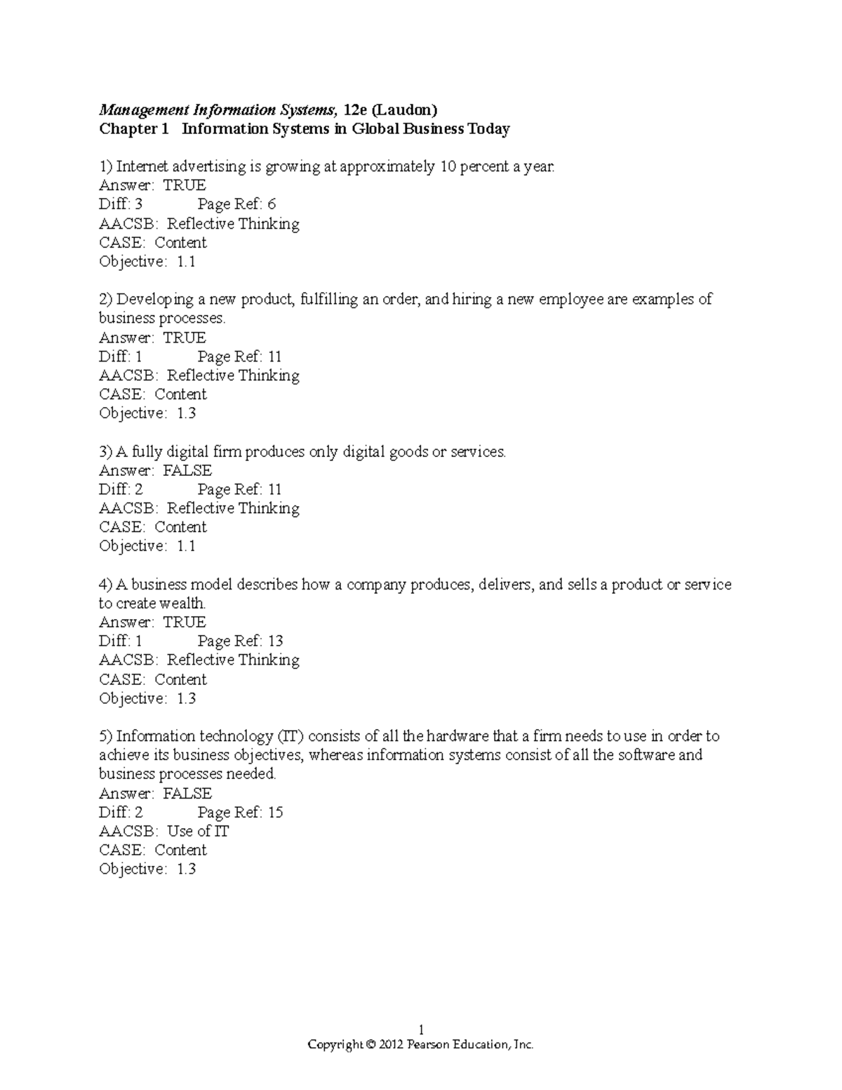 Laudon mis12 tif 01 - tb for laundon 12ed - Management Information ...