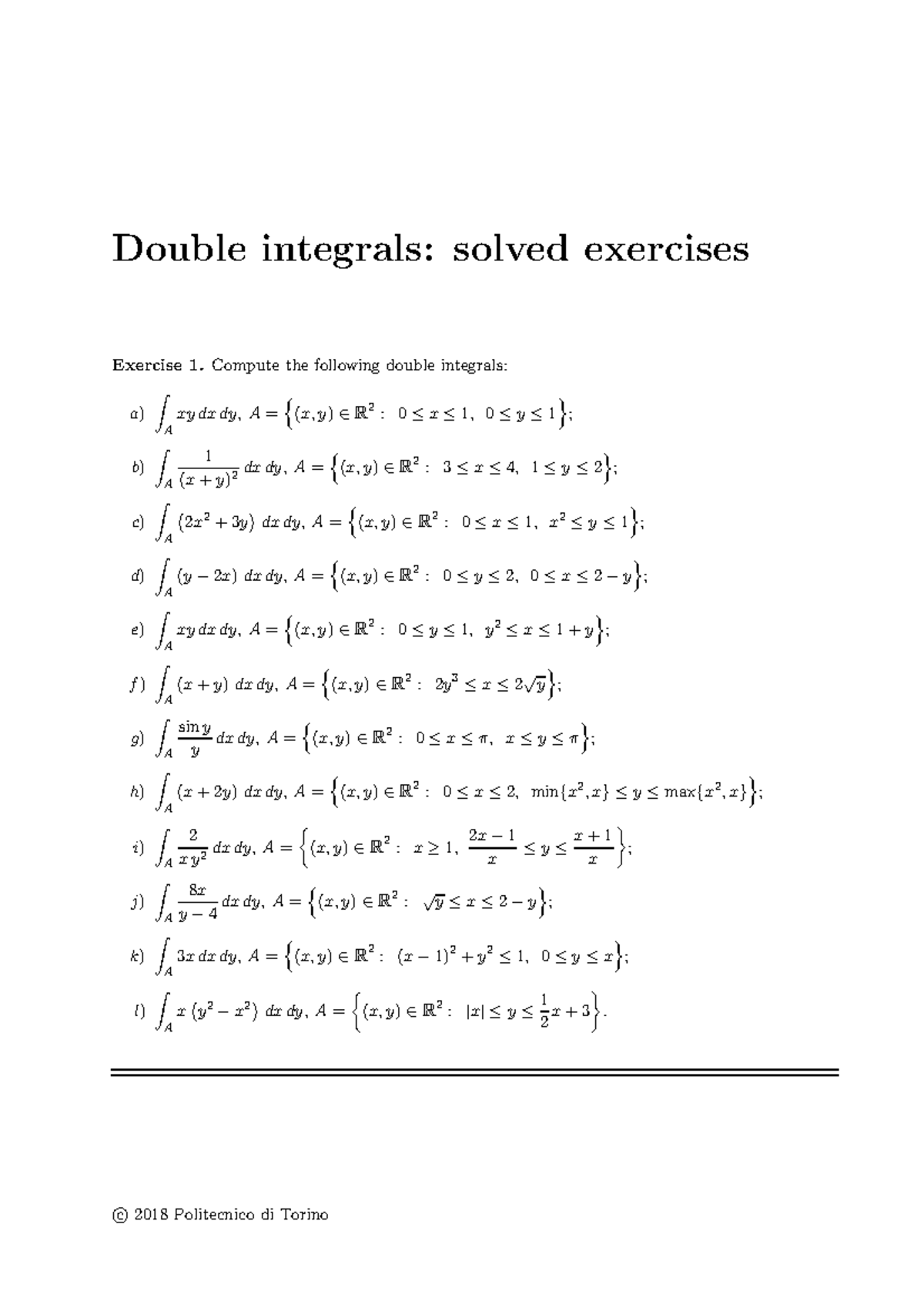 triple integrals solved exercices (polar cylindrical spherical ...