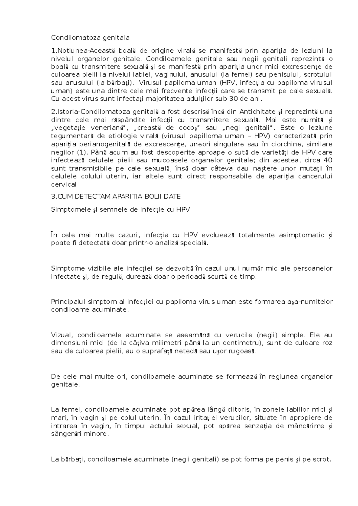 3 - excel - Condilomatoza genitala 1-Această boală de origine virală se ...