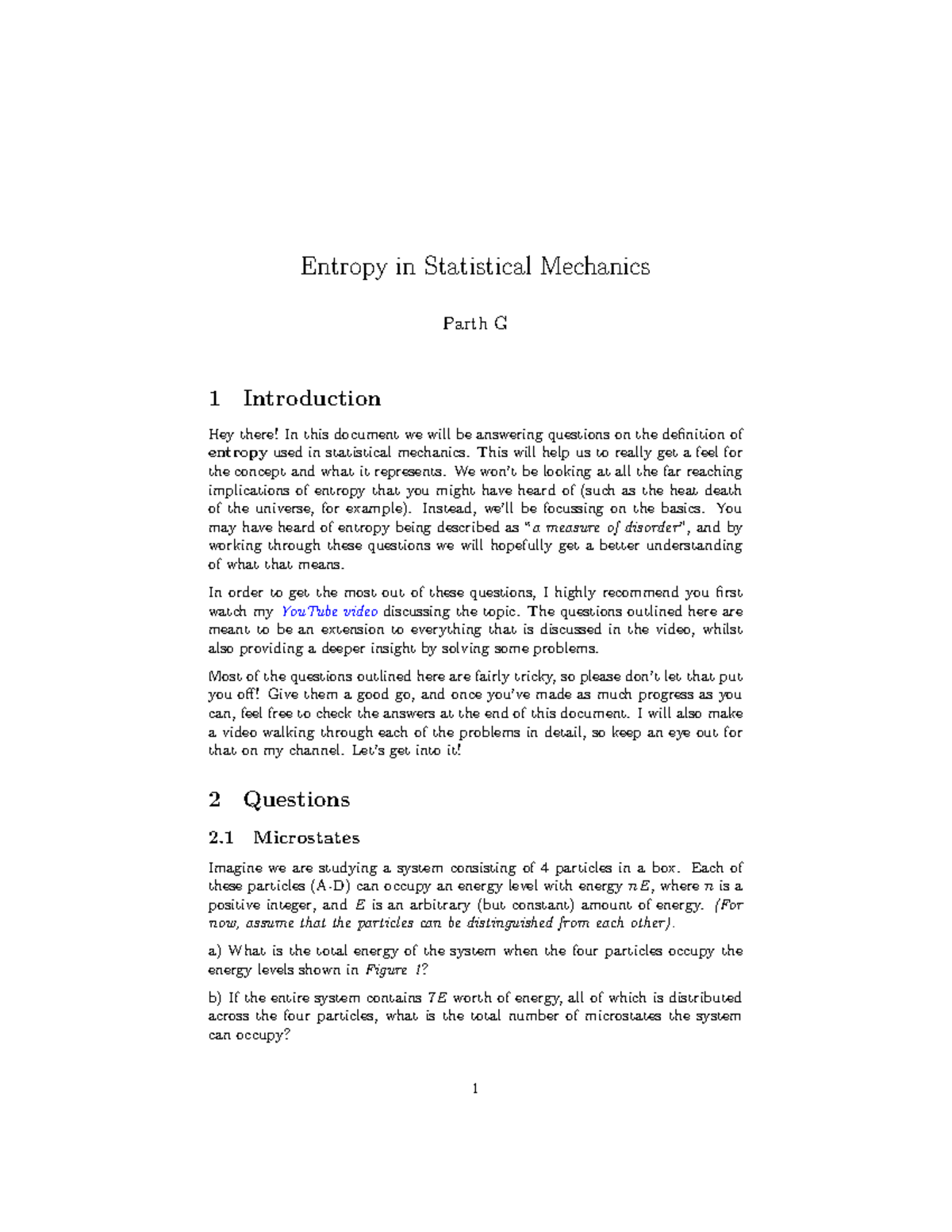 Entropy in Statistical Mechanics - This will help us to really get a ...