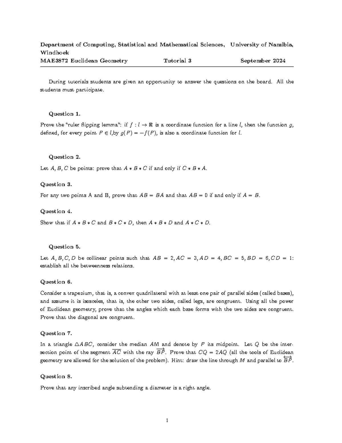 Tutorial 3 2024 - Gigghhhh - Department of Computing, Statistical and Mathematical Sciences ...