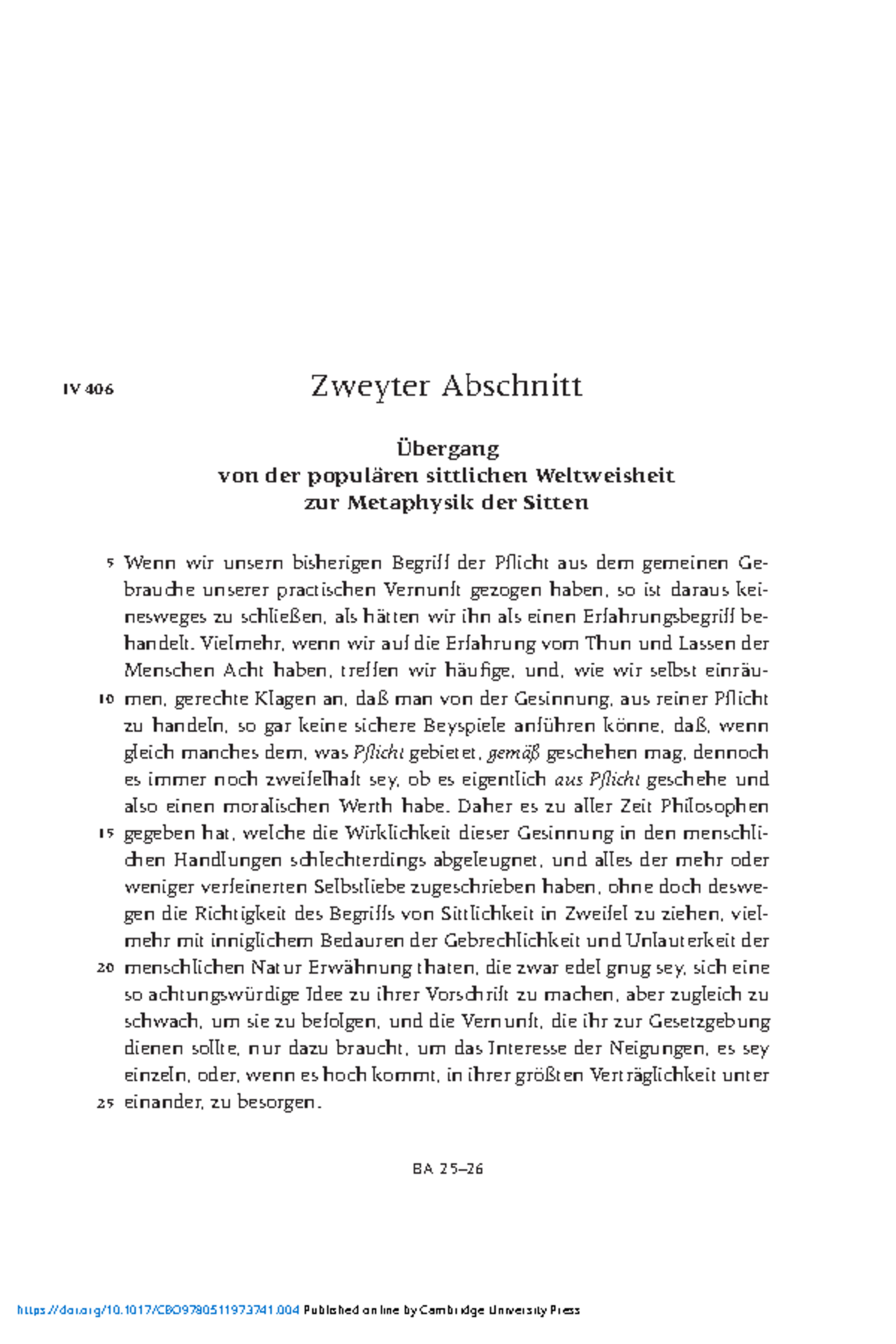 05 - Vbhgg - Zweyter Abschnitt Übergang von der populären sittlichen ...
