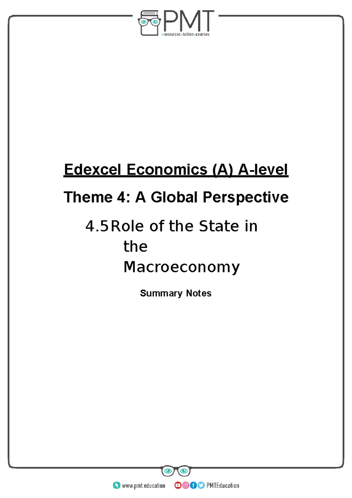 4.5. Role of the State in the Macroeconomy - Edexcel Economics (A) A ...