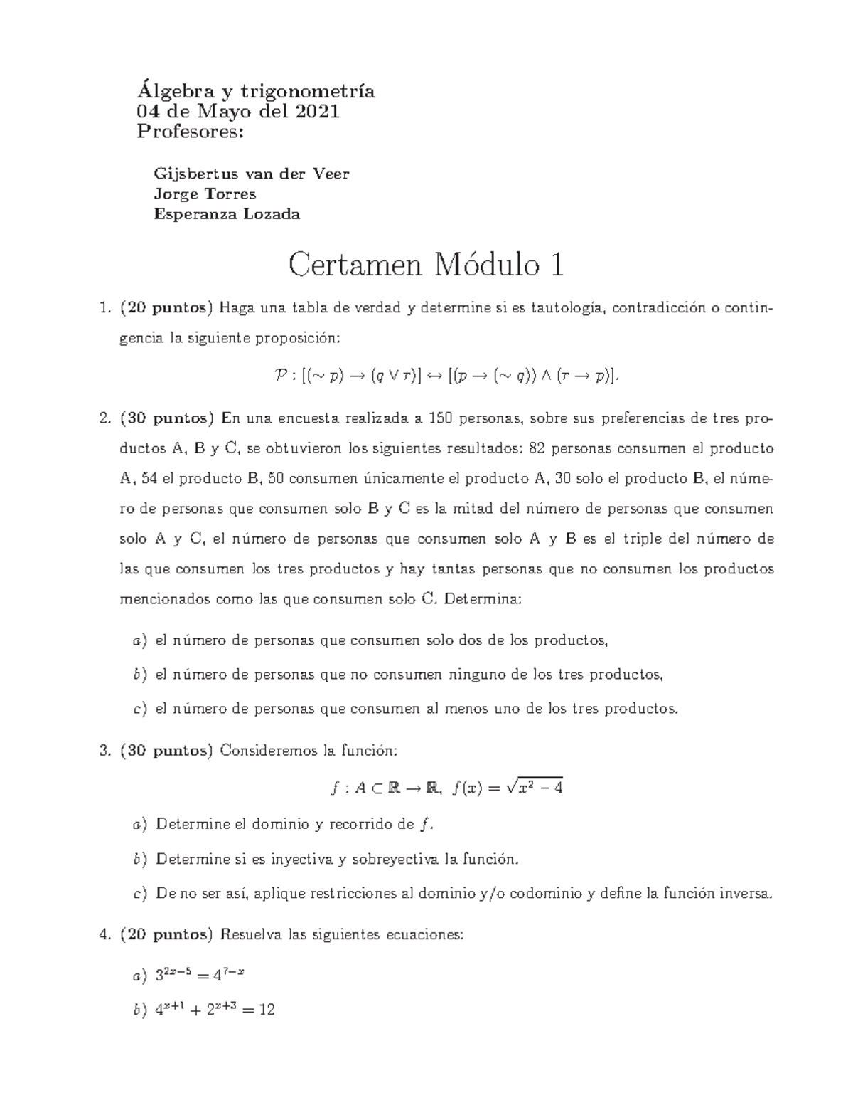 Cert mod1 ici - Material Álgebra y Trigonometría - Algebra y trigonometr ́ıa ́ 04 de Mayo del ...