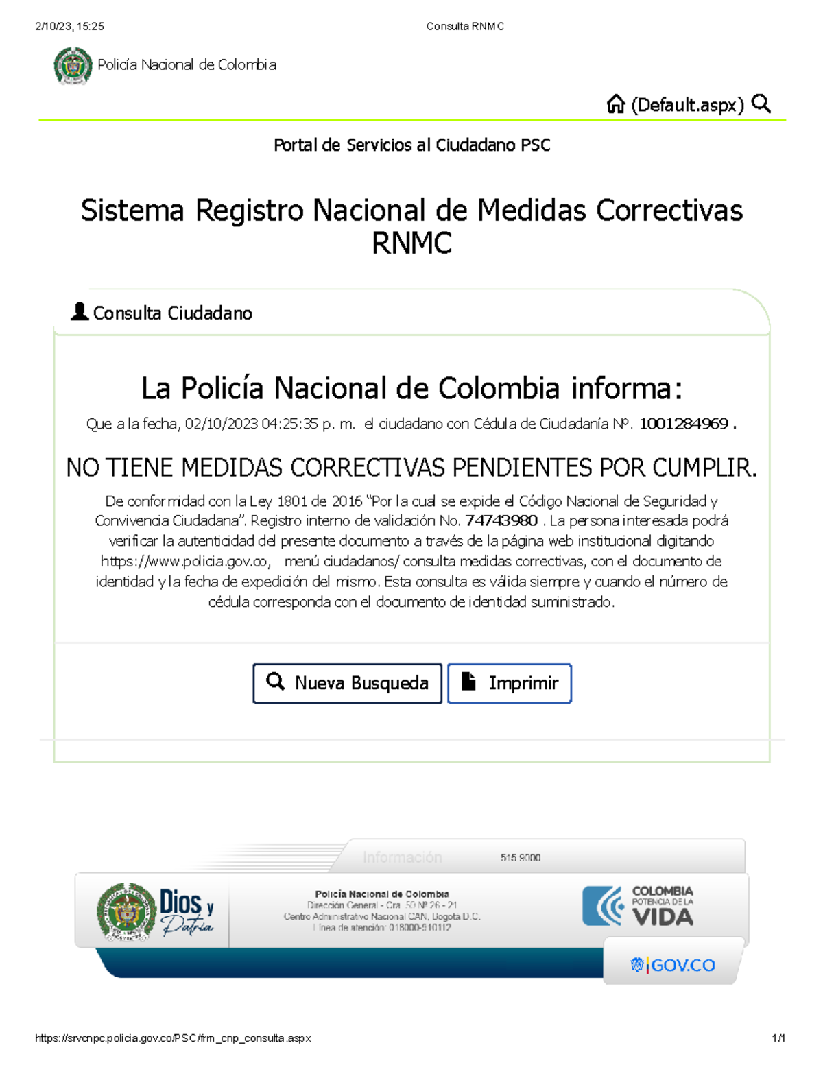 Medidas correctivas 9 - 2/10/23, 15:25 Consulta RNMC srvcnpc.policia ...