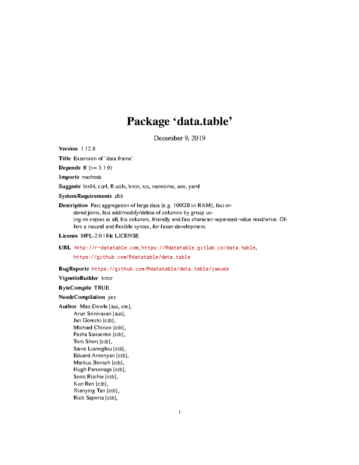 Data - Package ‘data’ December 9, 2019 Version 1. Title Extension of ...