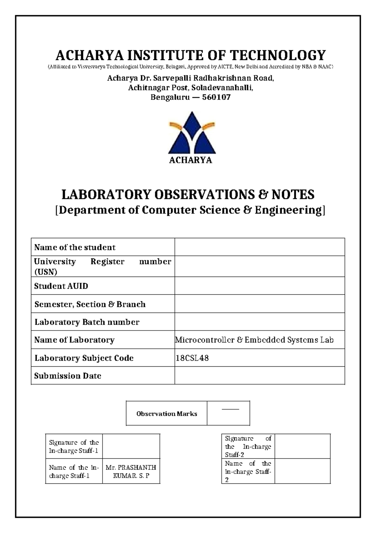 Analysis and Data Algorithm lab manual VTU 2024 BCS404L - ACHARYA ...