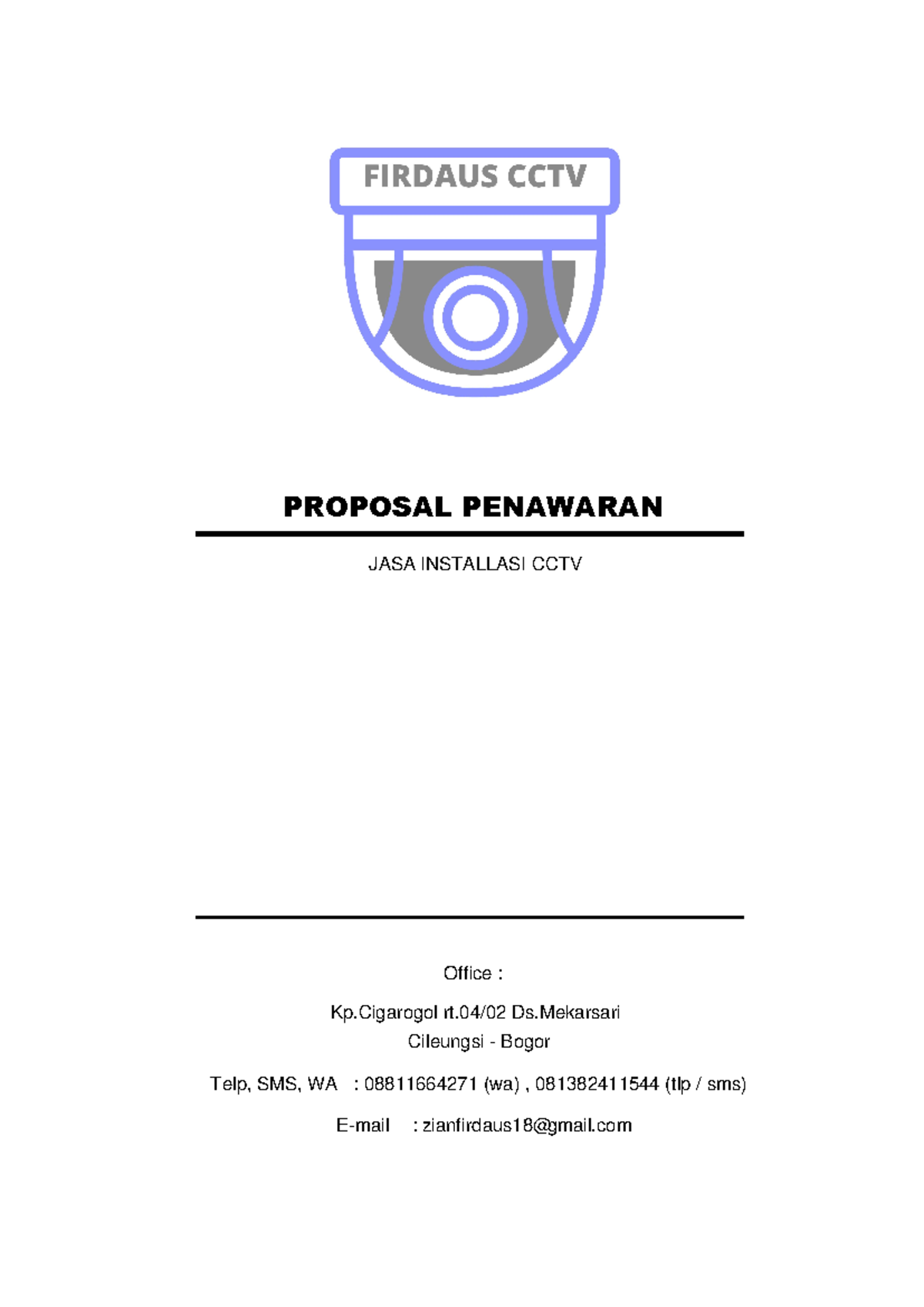 Proposal Penawaran Koneksi Internet and - PROPOSAL PENAWARAN JASA ...