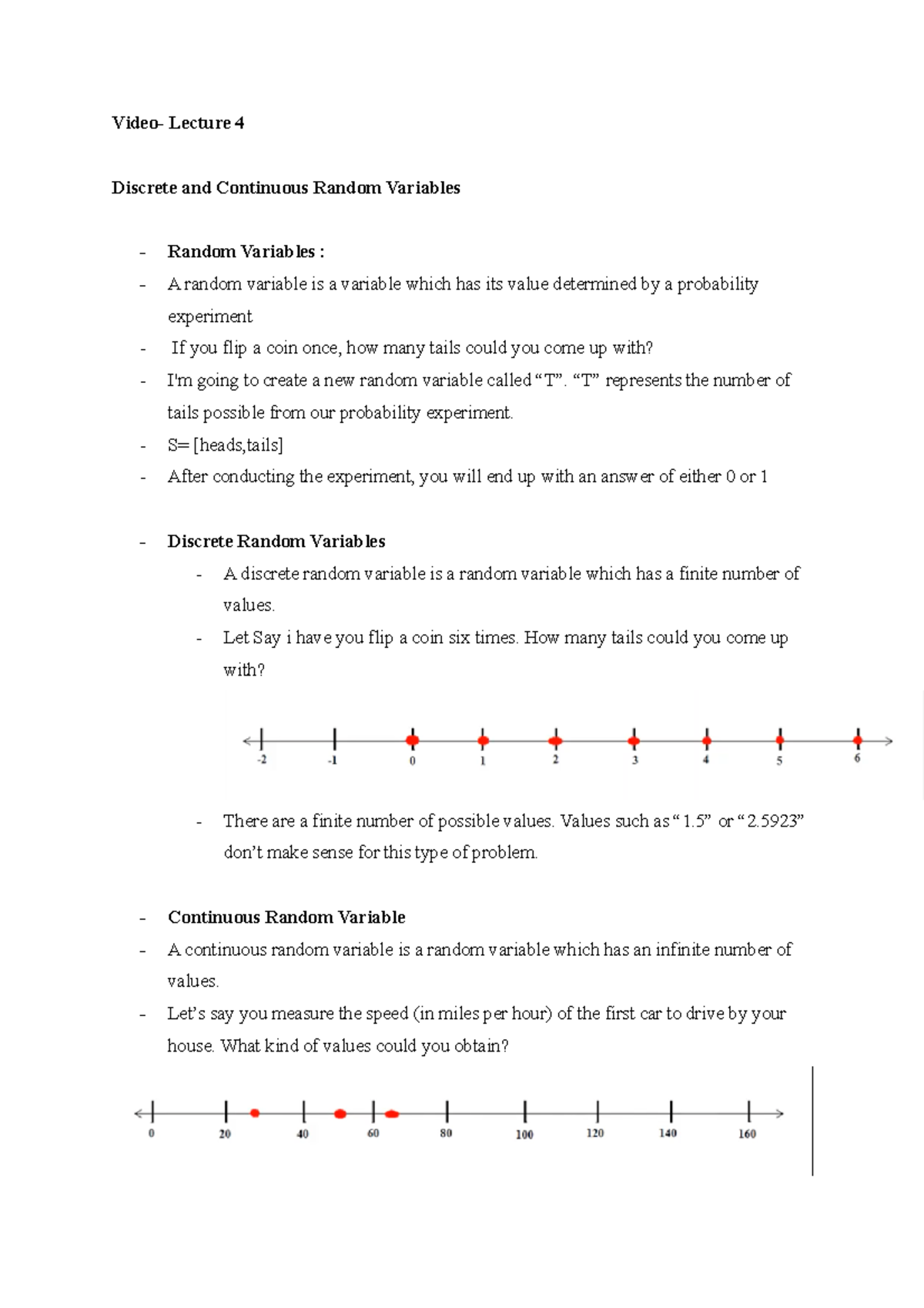 Video- Lecture 4 - adms - Video- Lecture 4 Discrete and Continuous Random Variables Random ...
