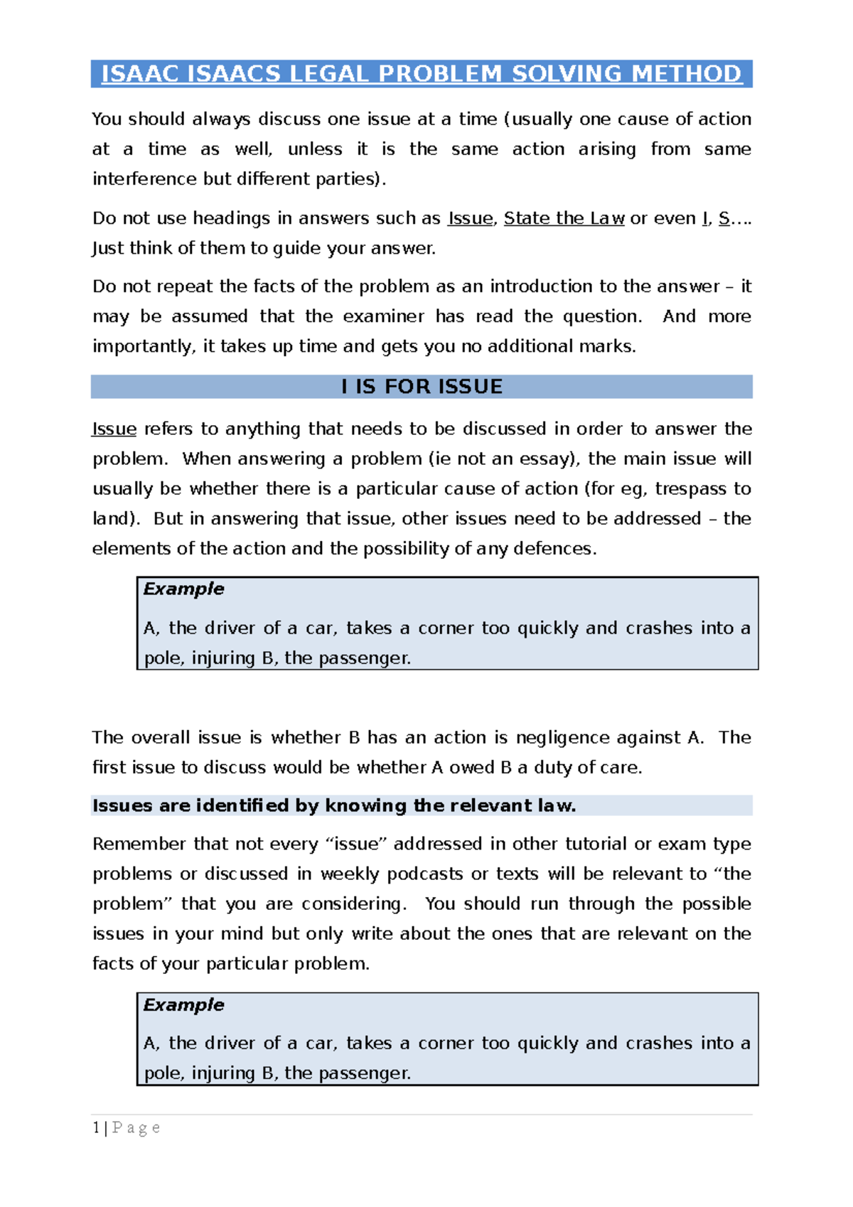 2 Isaac Isaacs 2021 - ISSACS template - ISAAC ISAACS LEGAL PROBLEM ...