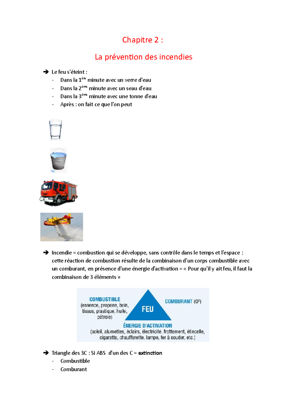 Chap 2 sécurité incendie - Chapitre 2 : La prévention des incendies Le ...