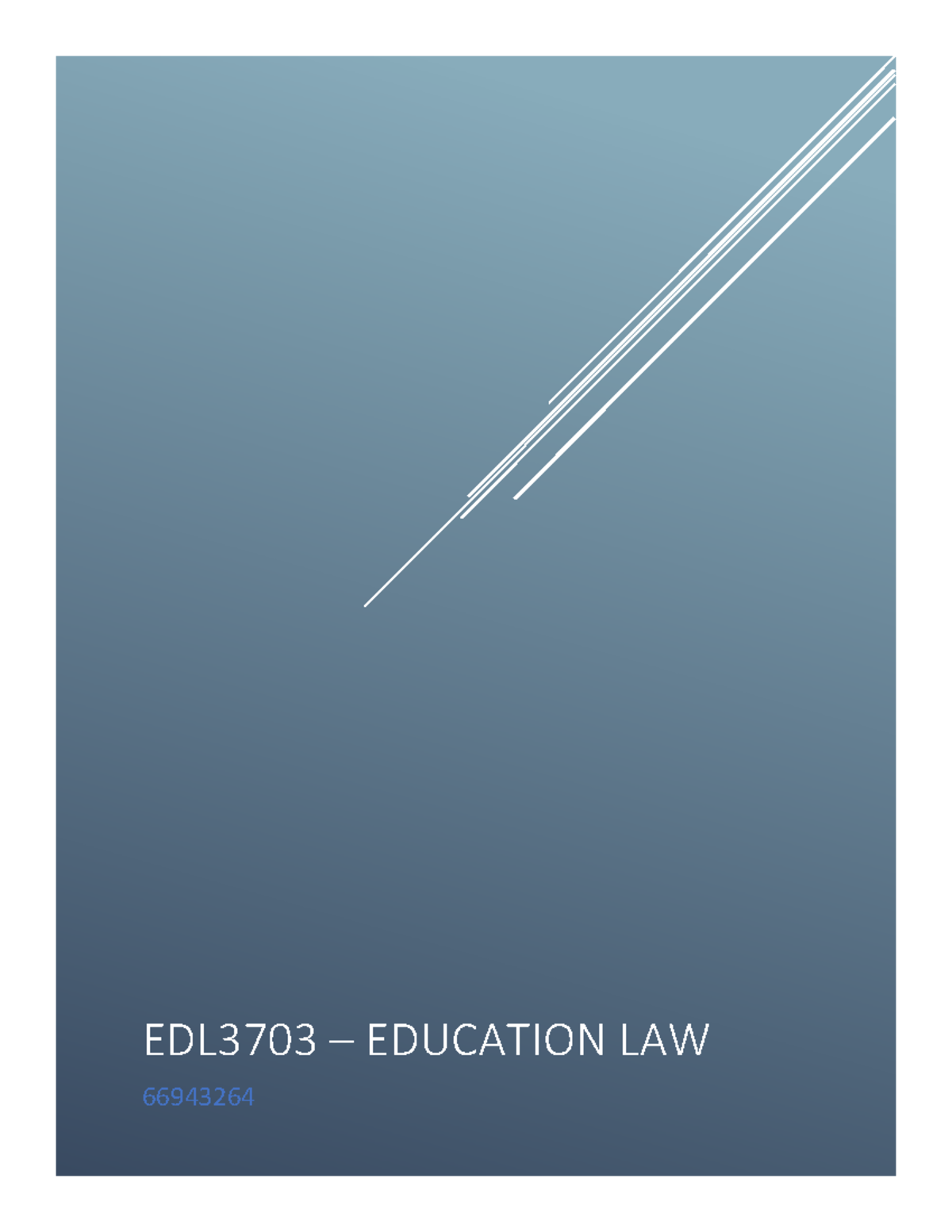 EDL3703- Educational LAW Assignment 2 Semester 2 - Student no ...