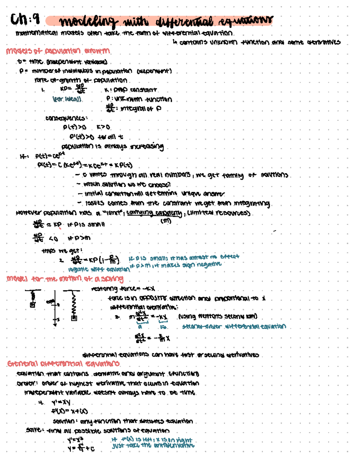 L13 modeling with differential equations - Oh: modeling with ...